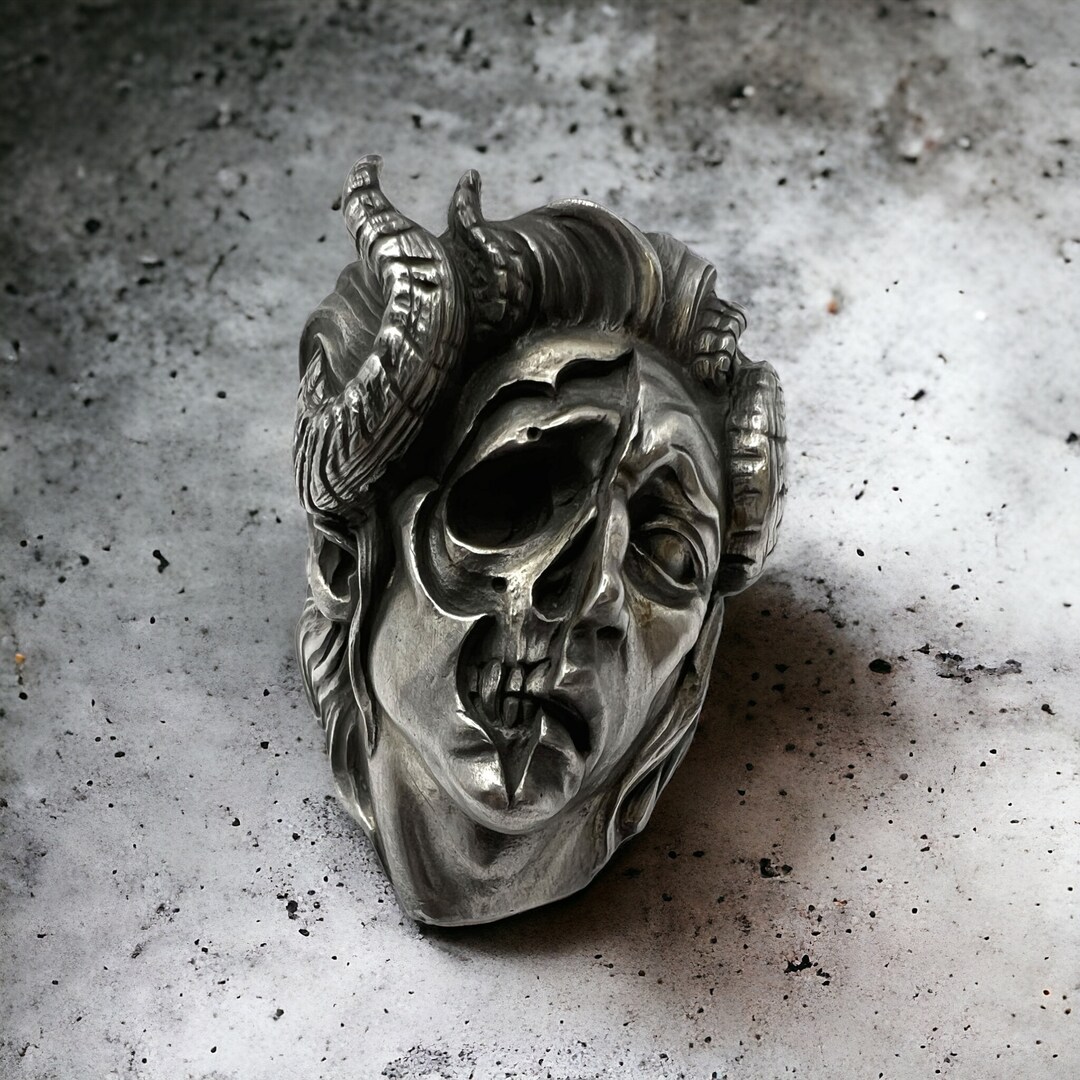 Legiomade Devil Ring Skull Gothic Horror Silver Starling 925 Men - Etsy