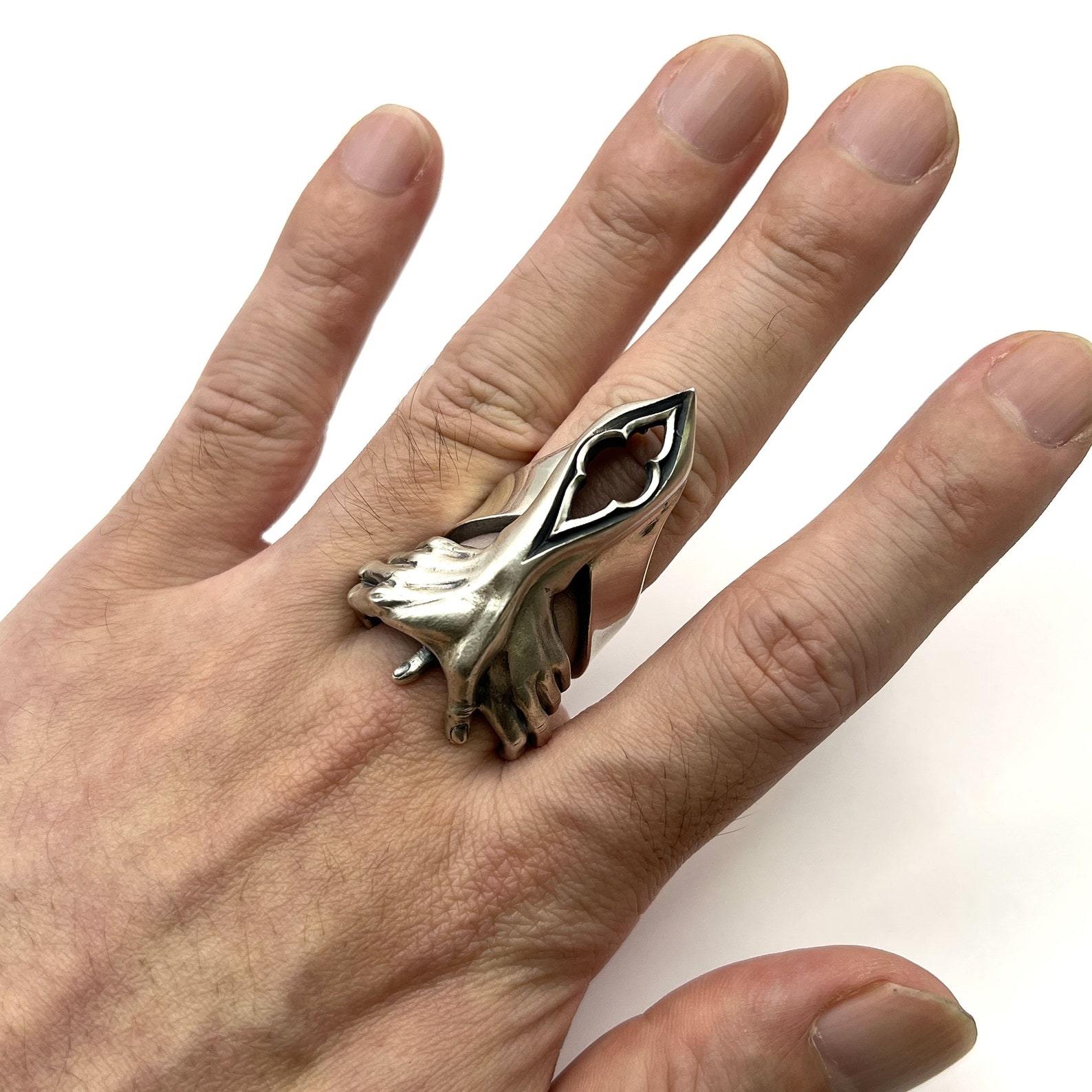 Legiomade Strangle Ring: Handmade Sterling Silver Gothic Horror Jewelry ...