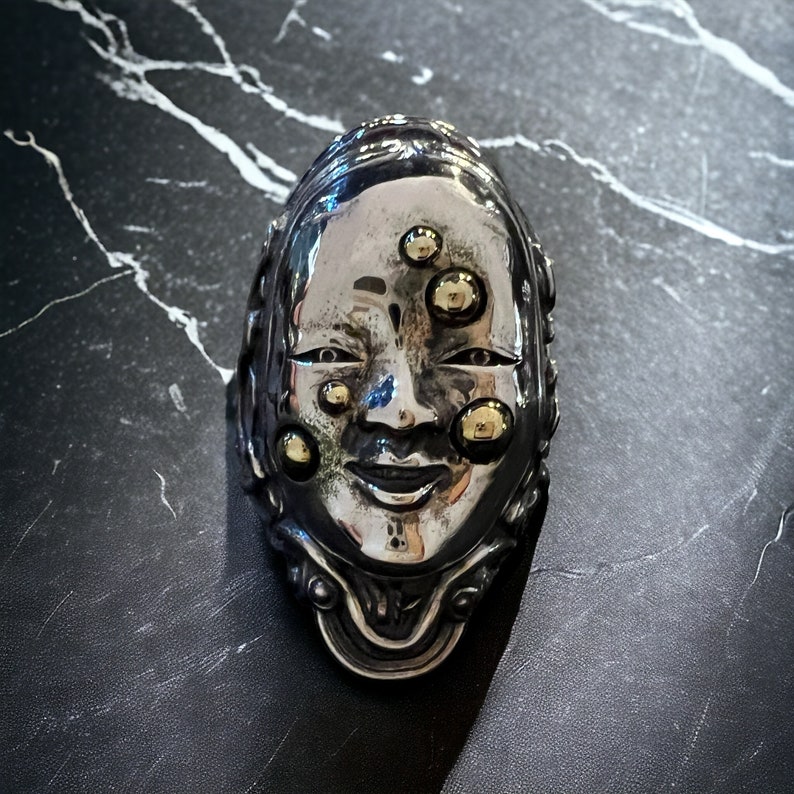 Nilgrave Cell Division Shinkou Ring Noh Mask Traditional Japanese Art ...
