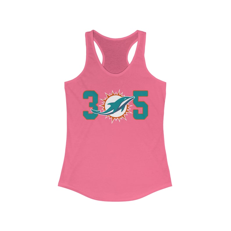 Miami 305 Football, Dolphins Tailgate Fan Party Women's Ideal Racerback ...