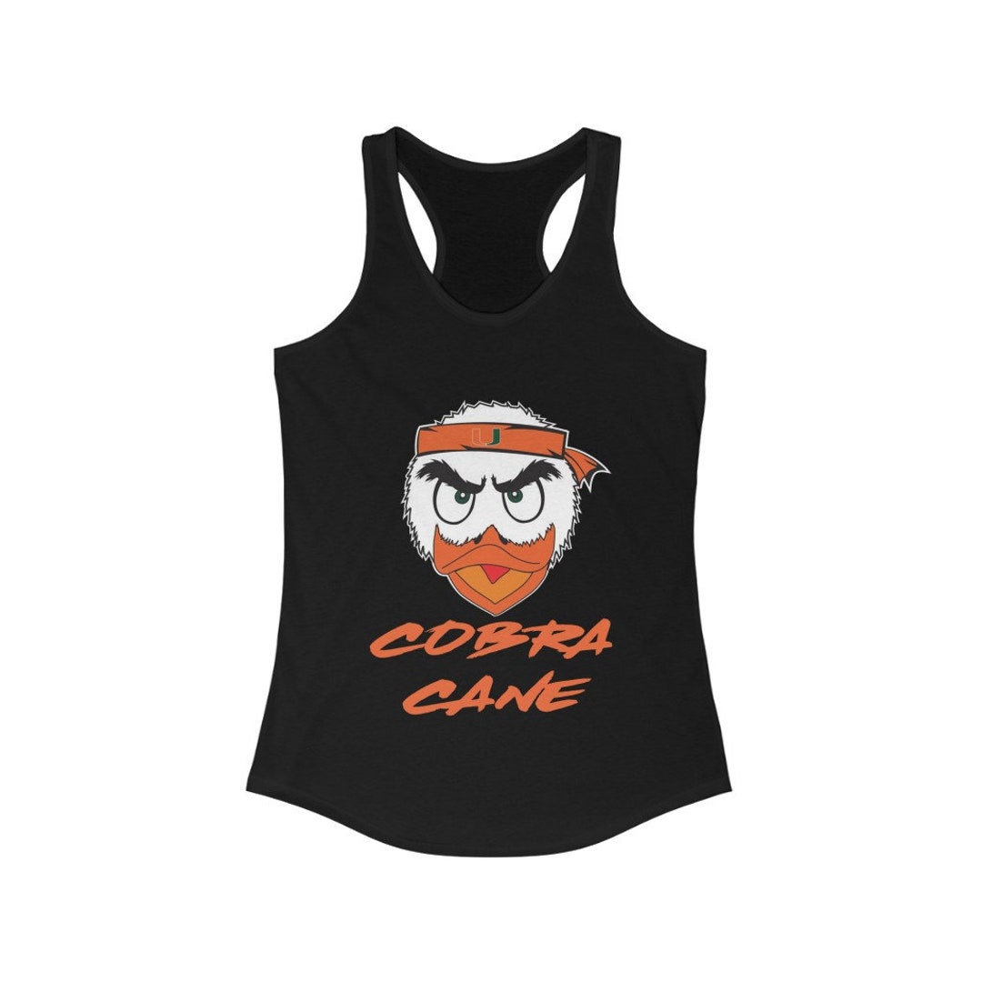 University of Miami Sebastian cobra Cane Women's Ideal Racerback Tank ...