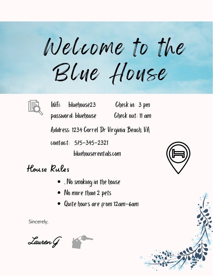 Carta de bienvenida / Carta de bienvenida de vivienda / Carta - Etsy México