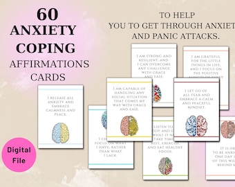 Kids Therapy Anxiety Cards Coping Card Affirmation Cards Therapy Tools ...