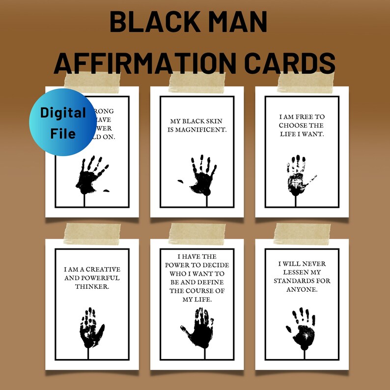 Affirmations Cards for Black Man Daily Affirmation for People of Color ...