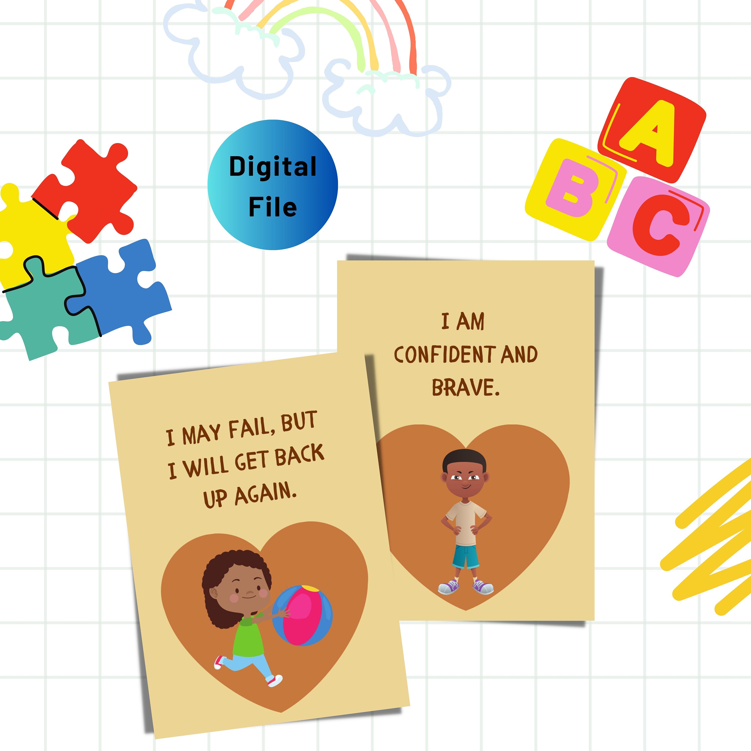 60 Affirmations for Black Children, I Am Affirmations, Mindfulness for ...