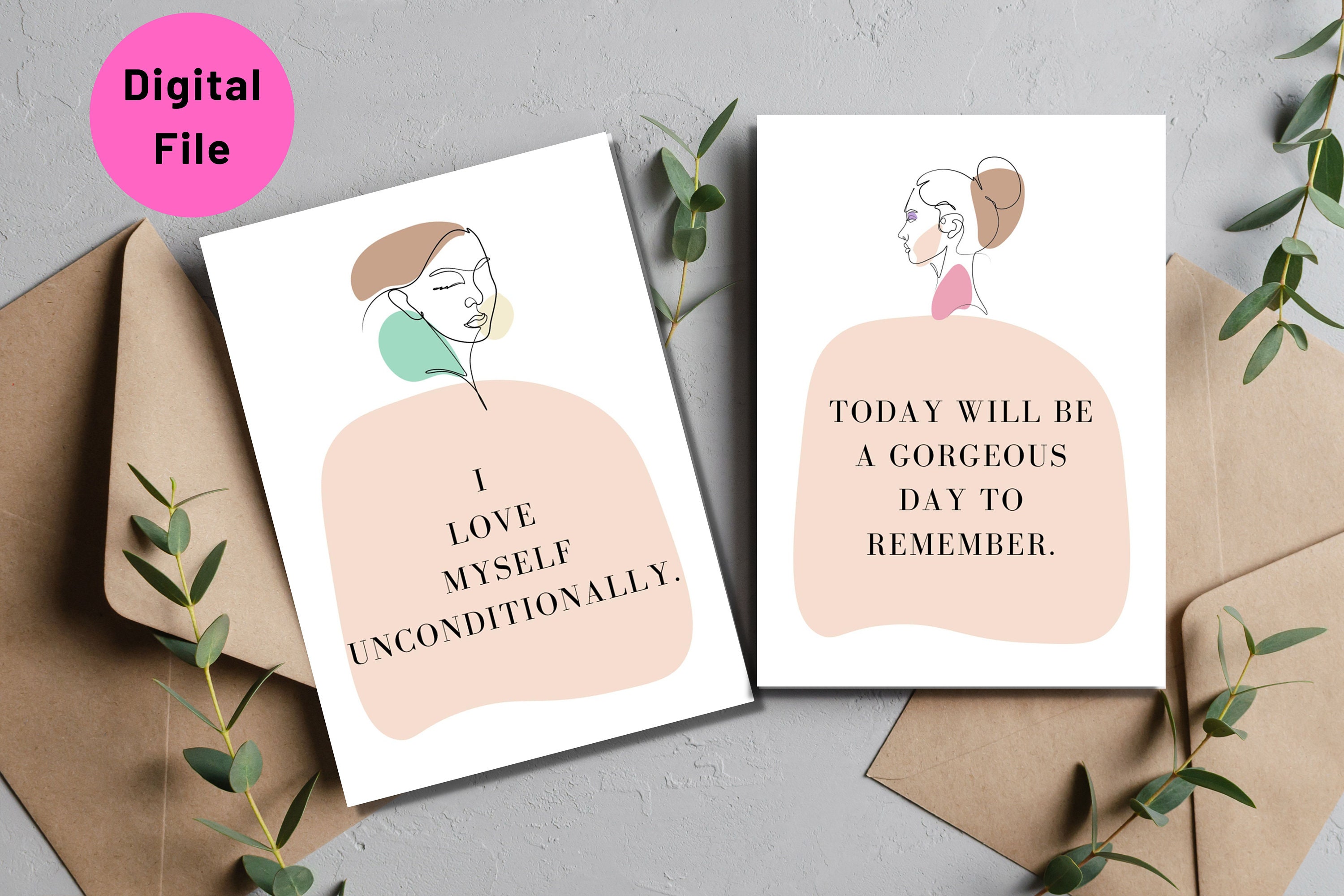 Positive Self Affirmation Cards for Teen Girls, Daily Affirmation Cards ...