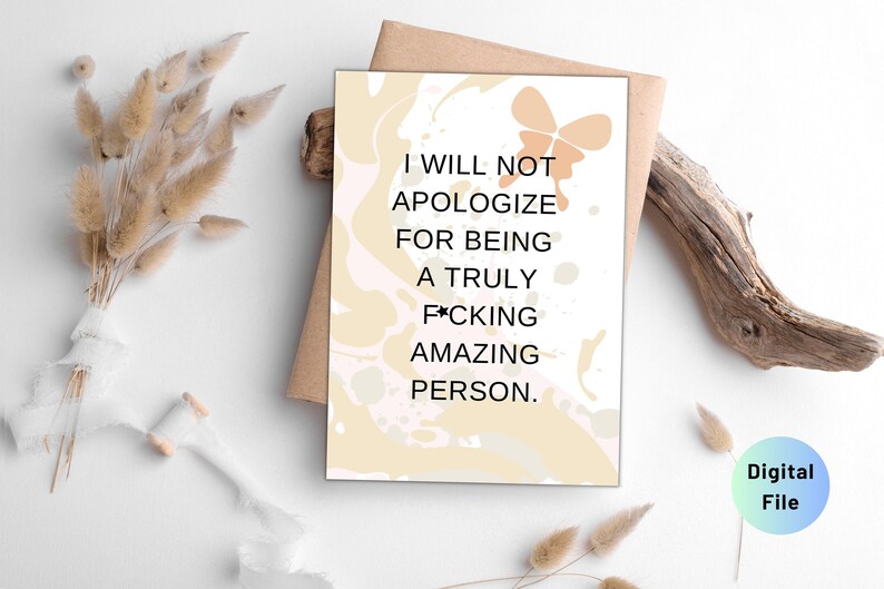 Printable Sweary Affirmation Cards for Badass Woman, 60 Affirmations ...