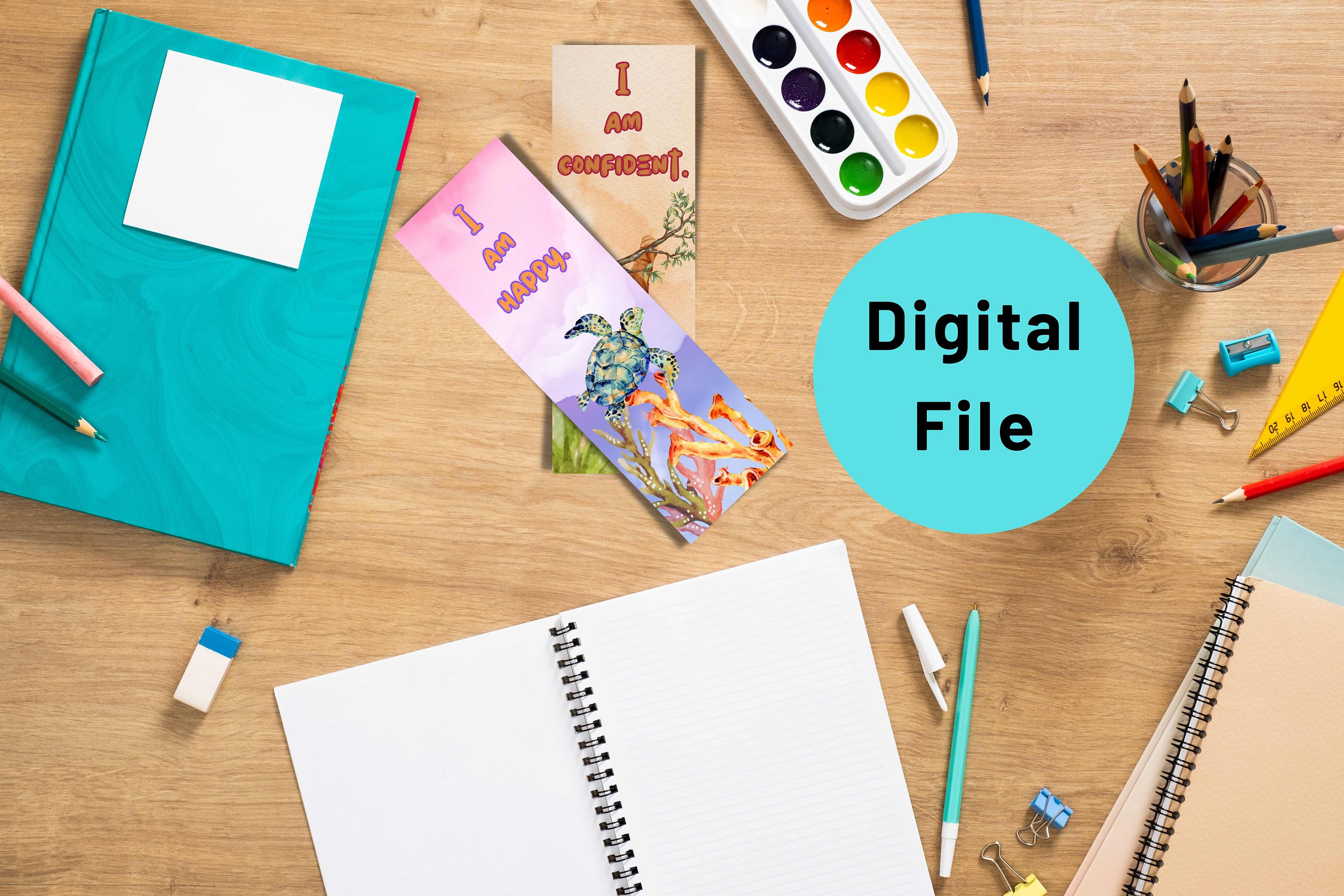 Printable Positive Affirmations Bookmarks for Kids, Set of 12 Cute ...