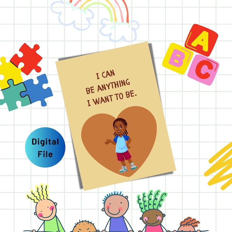 60 Affirmations for Black Children, I Am Affirmations, Mindfulness for ...