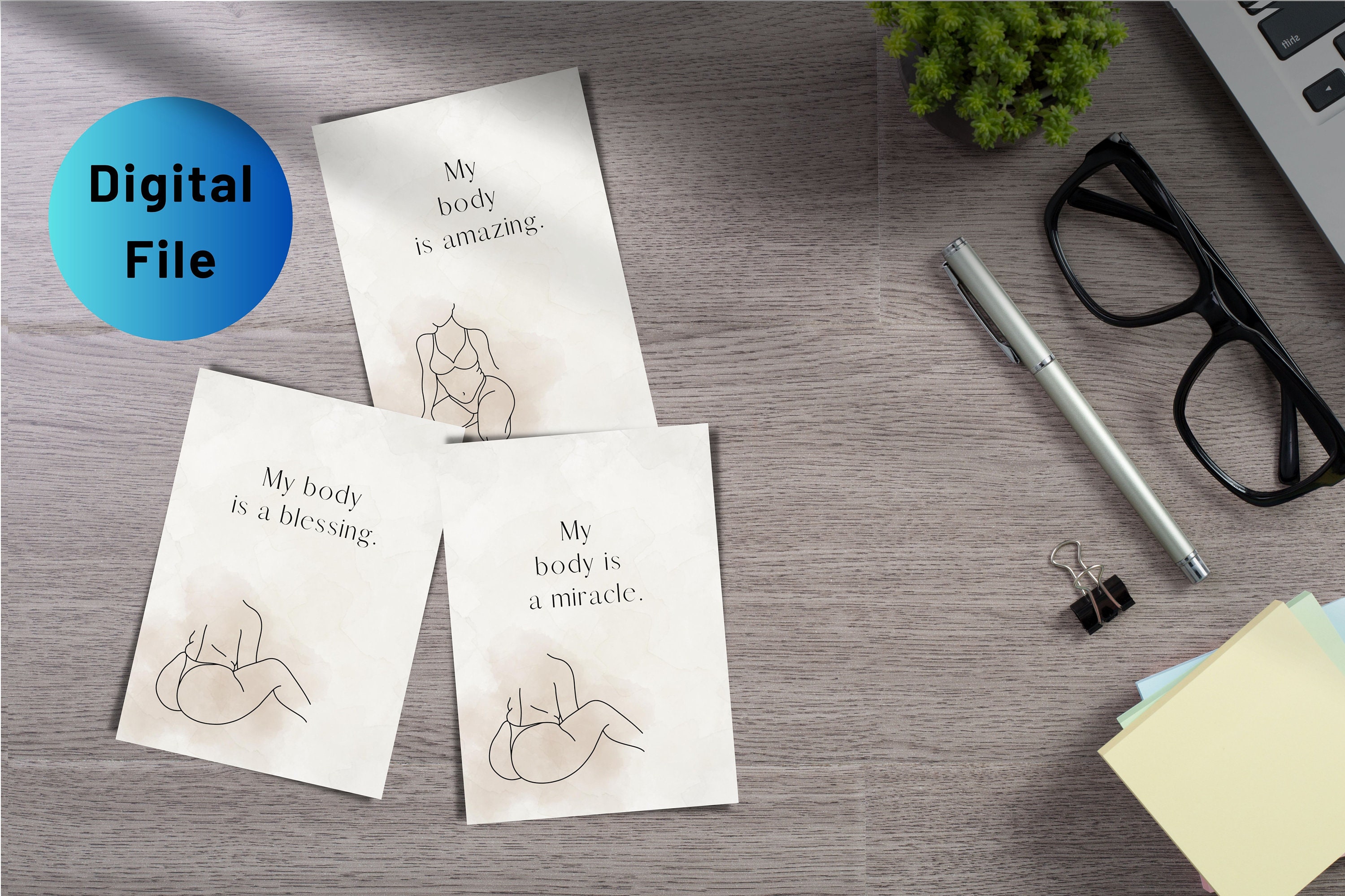 60 Printable Body Positivity Affirmation Cards For Women And Teens