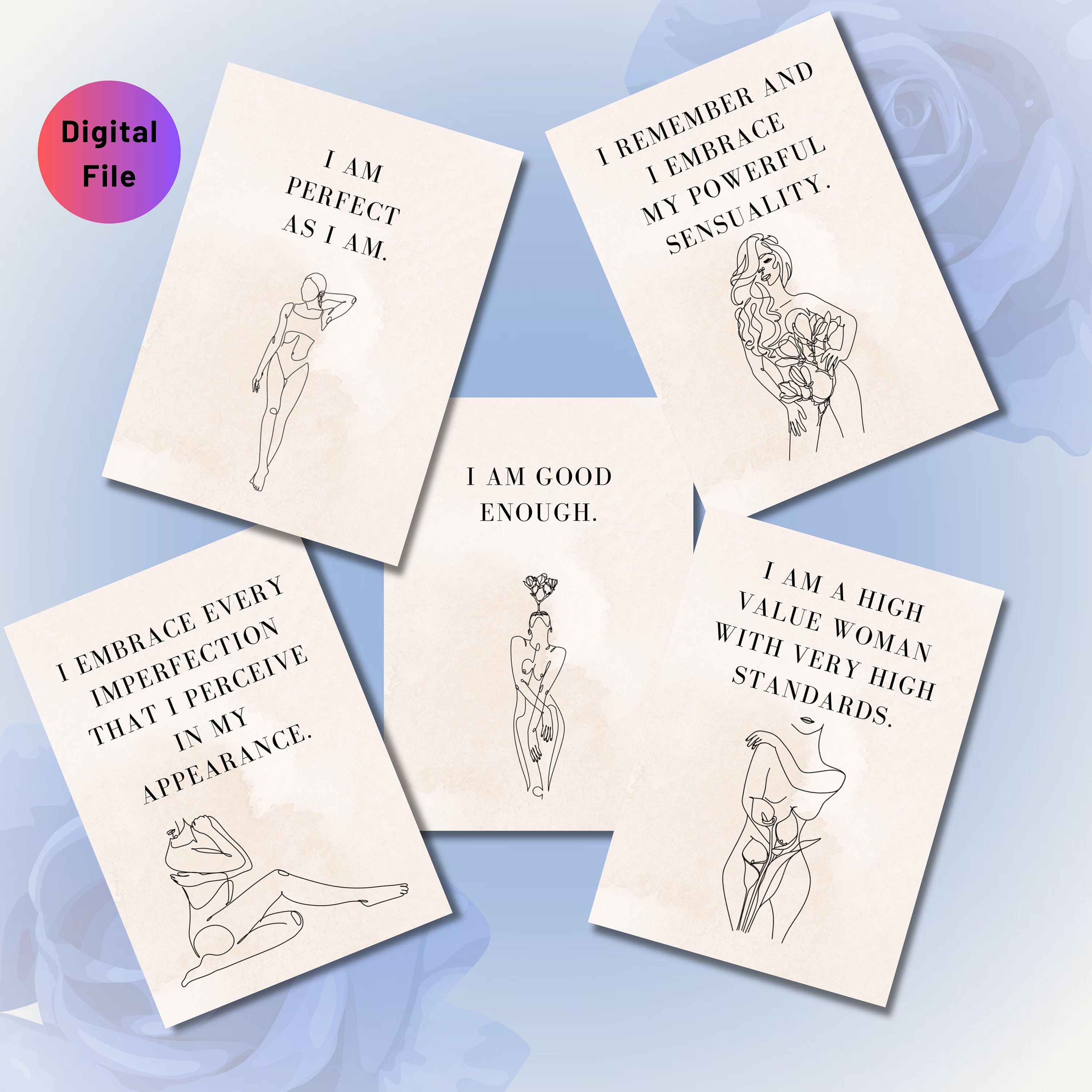 Self Love Affirmation Cards Printable Affirmations for Women - Etsy