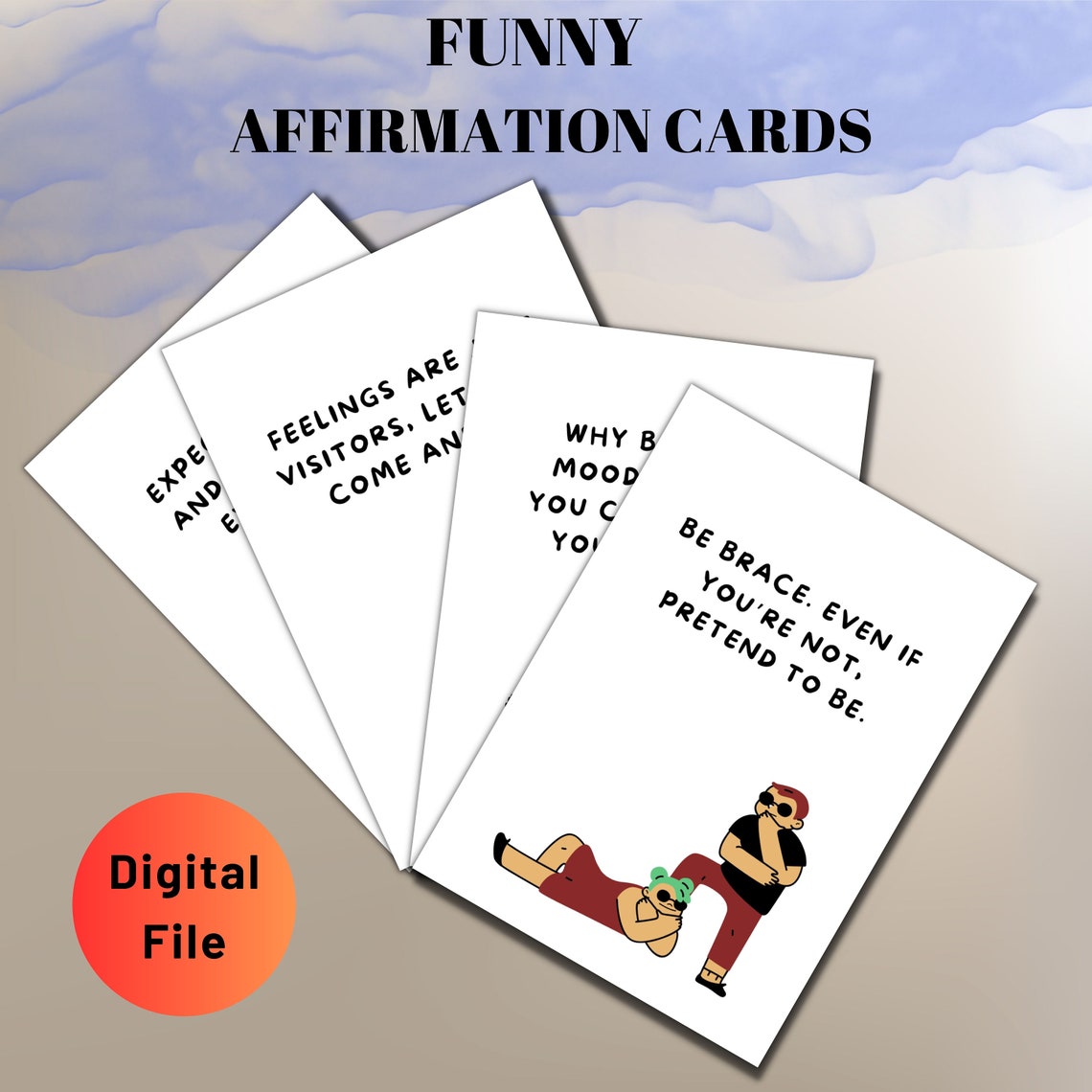 Funny Affirmation Cards for Badass Woman, a Set of 60 Sassy ...