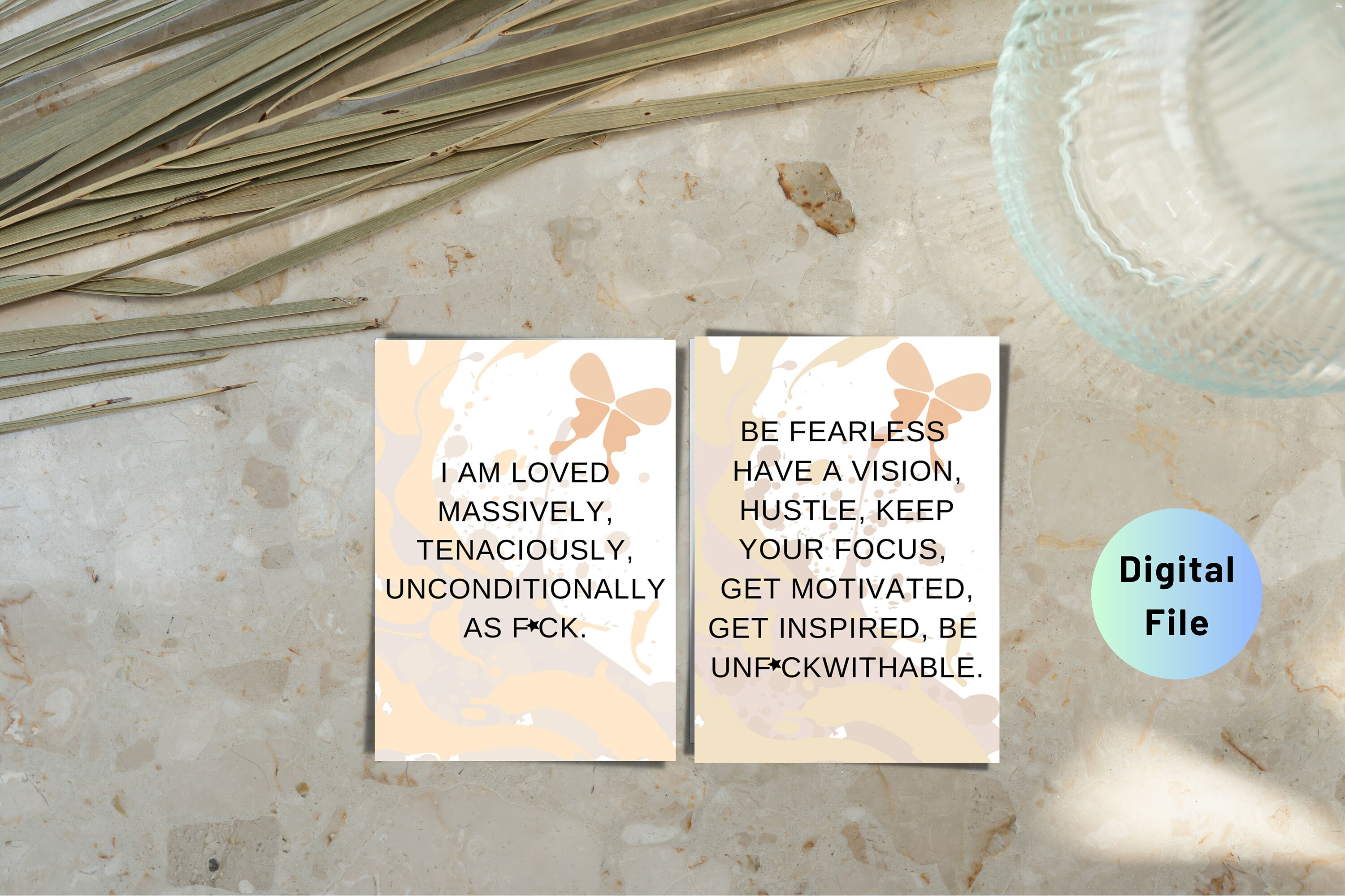 Printable Sweary Affirmation Cards for Badass Woman, 60 Affirmations ...