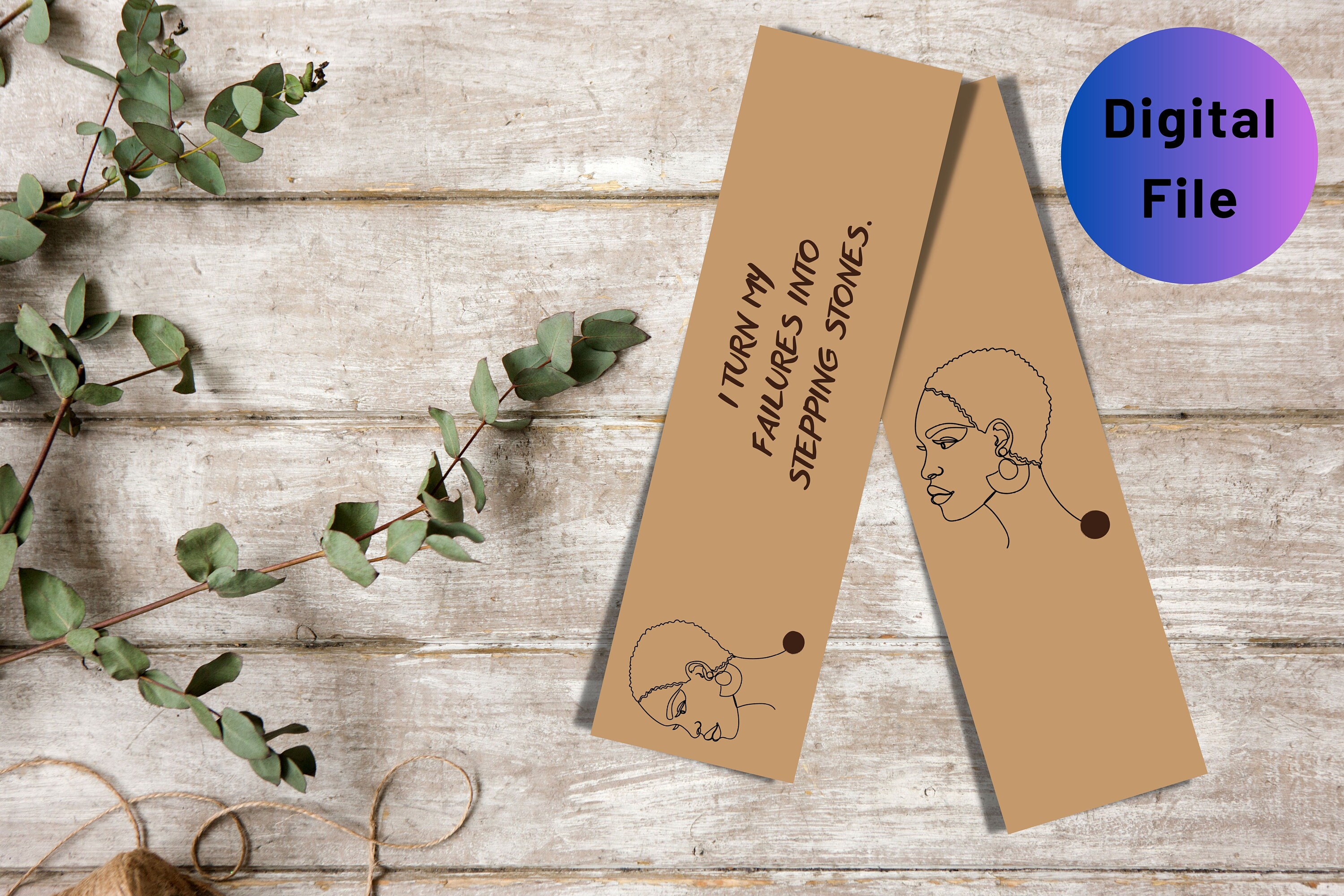 Printable Black Women Bookmarks Double Sided, Gift for Reader, Black ...