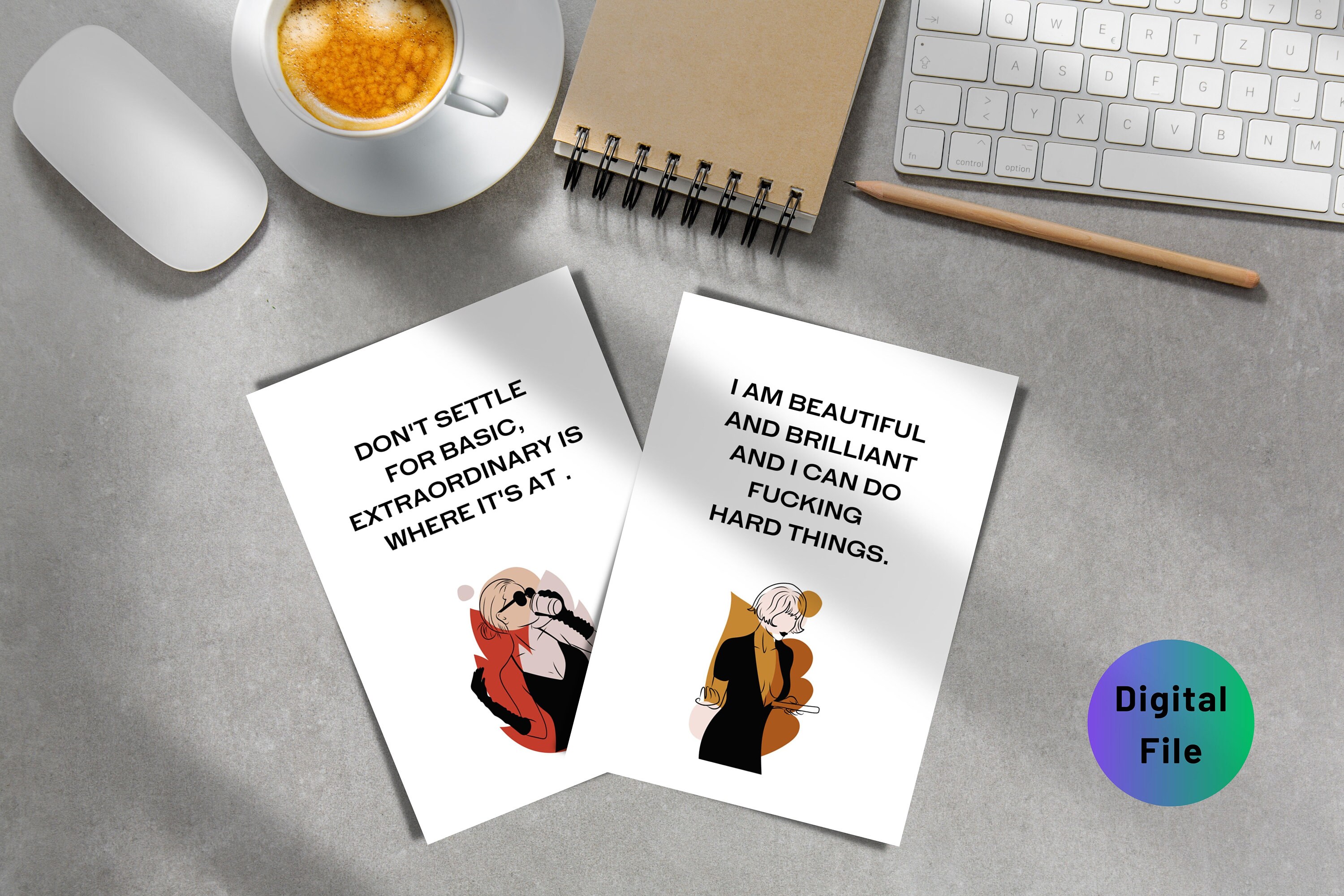 Printable Sweary Affirmation Cards for Badass Woman, 60 Affirmations ...