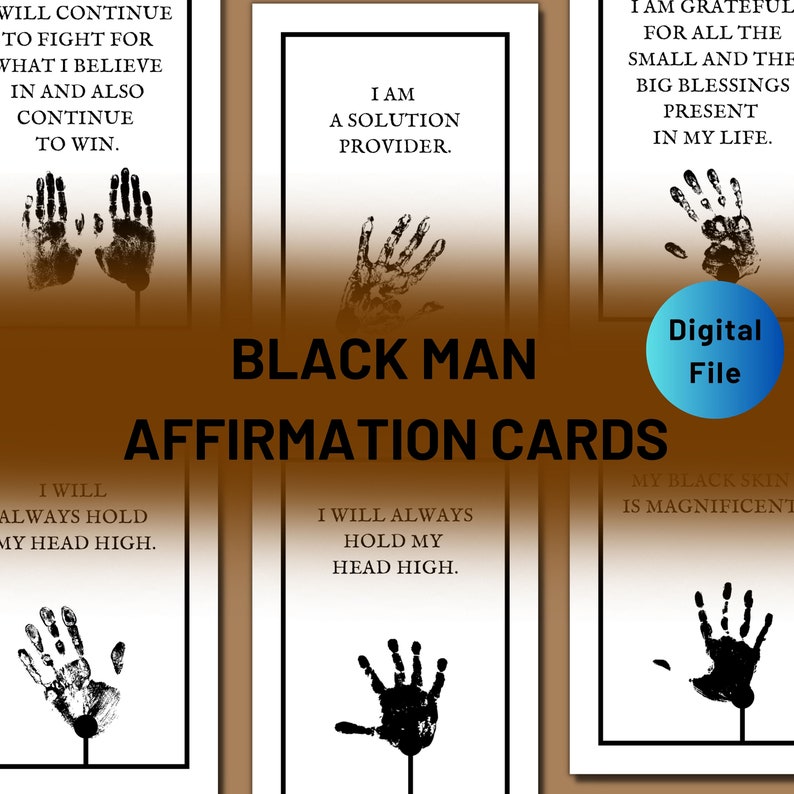 Affirmations Cards for Black Man Daily Affirmation for People of Color ...