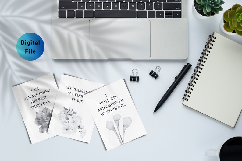 60 Teacher Affirmation Cards, Positive Words of Encouragement for ...