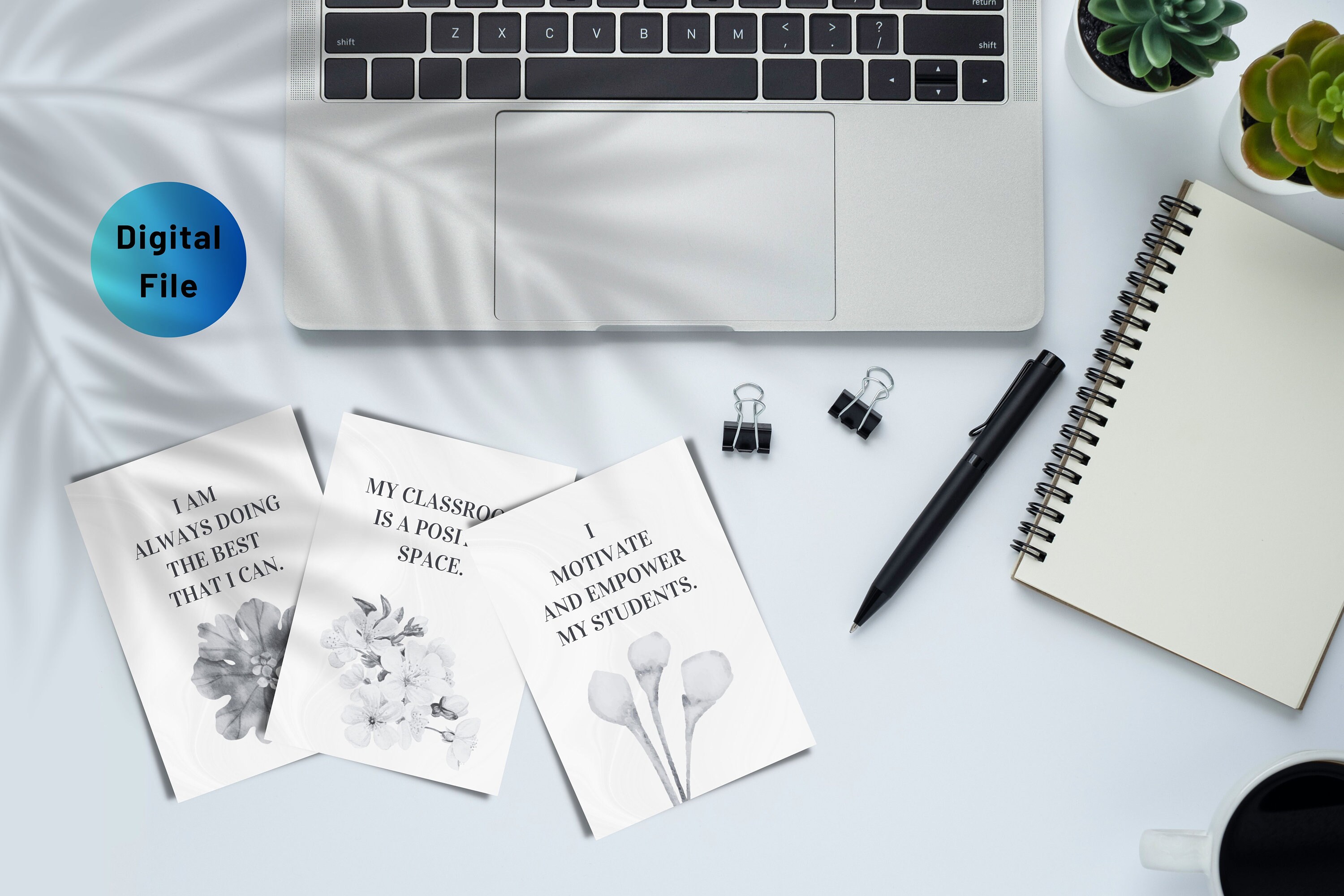 60 Teacher Affirmation Cards, Positive Words of Encouragement for ...