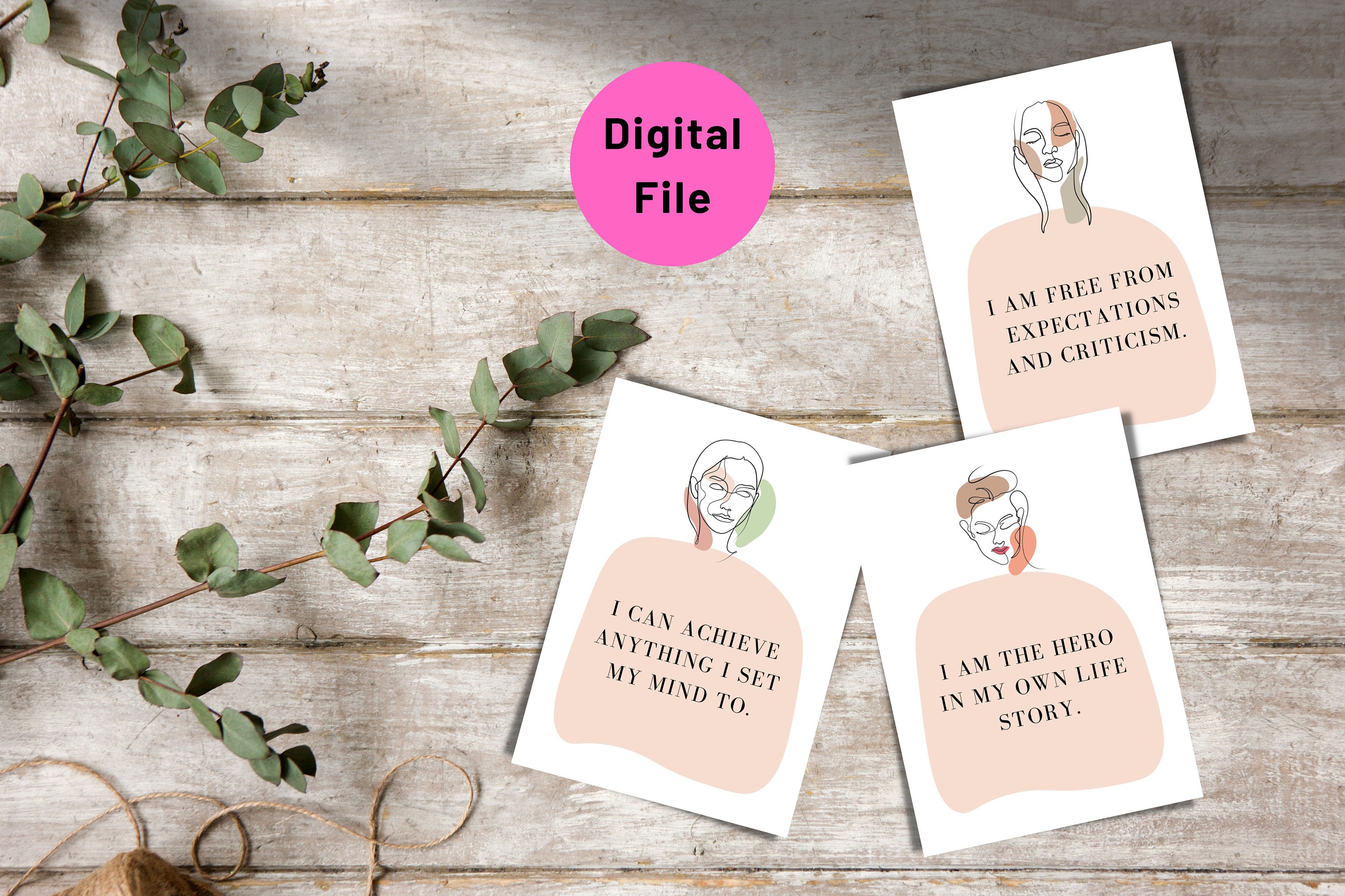 Positive Self Affirmation Cards for Teen Girls, Daily Affirmation Cards ...