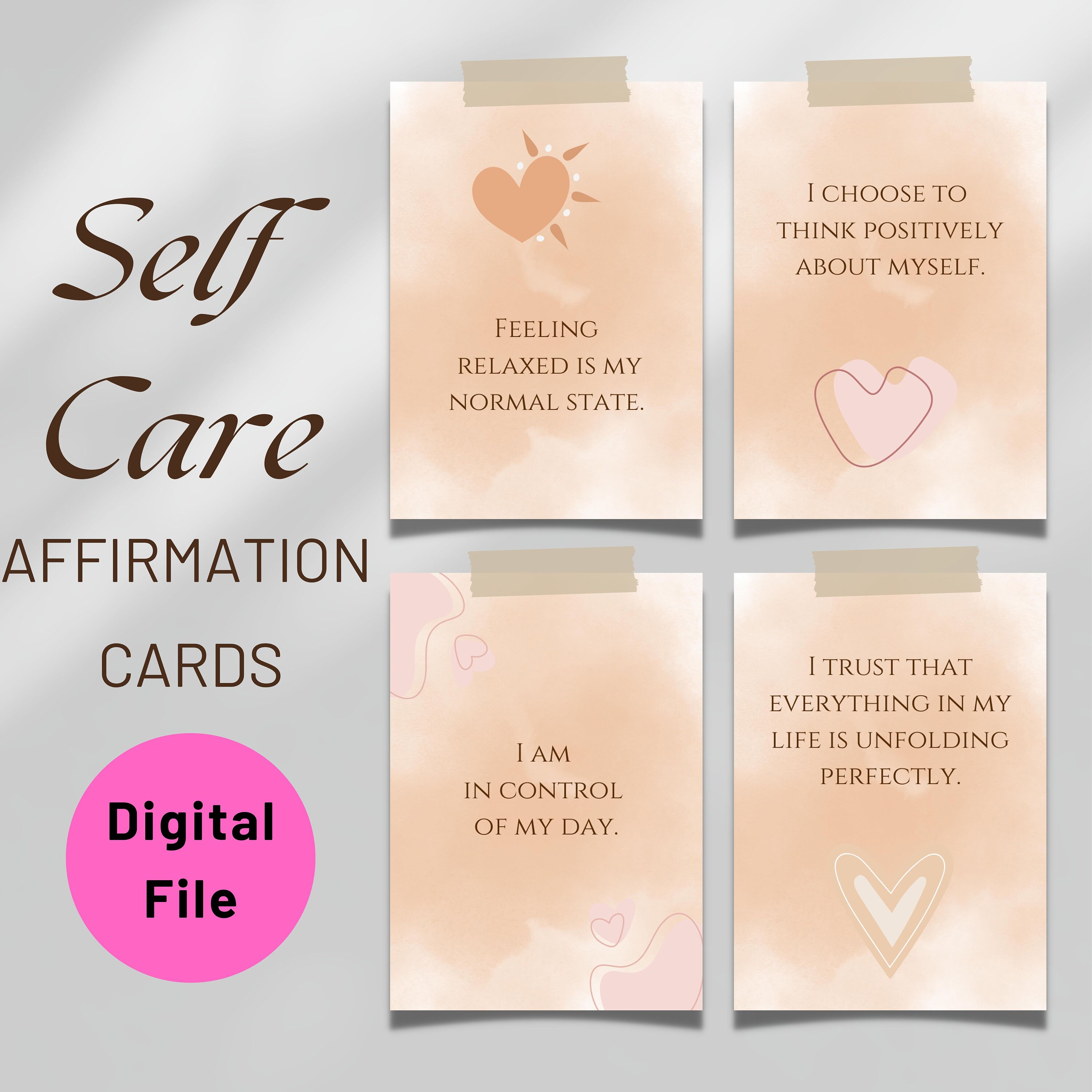 60 Self Care Affirmation Cards for Women and Teen Girls Who Need to ...