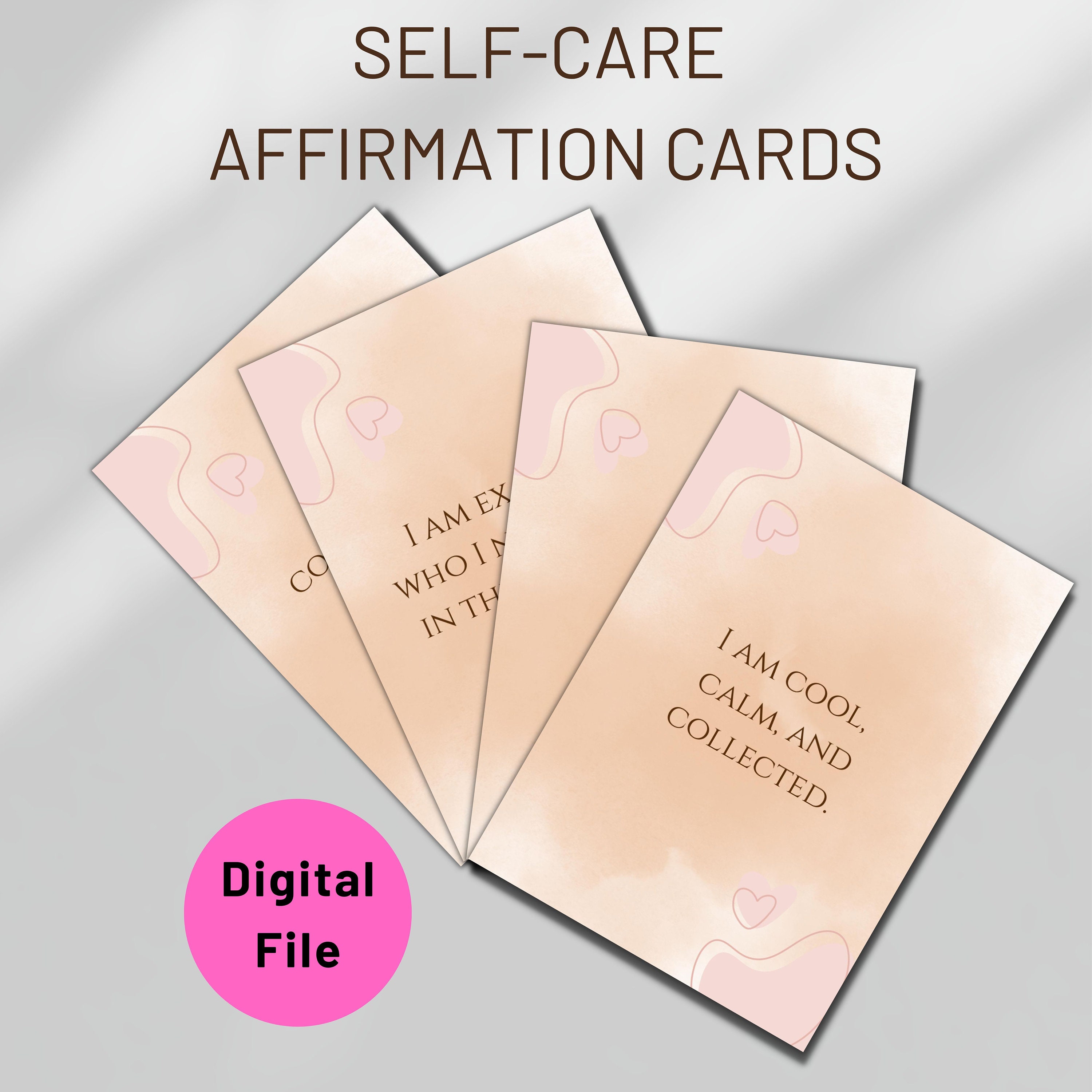 60 Self Care Affirmation Cards for Women and Teen Girls Who Need to ...