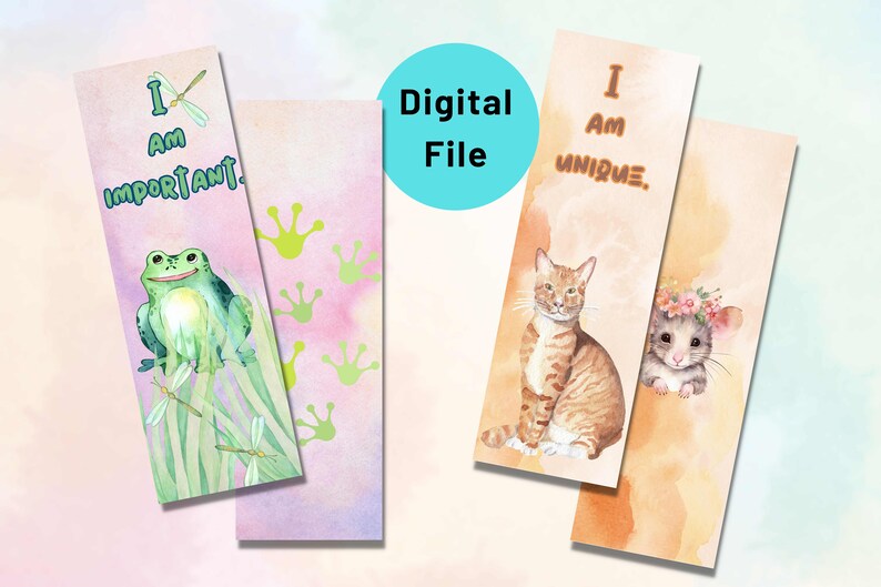 Printable Positive Affirmations Bookmarks for Kids, Set of 12 Cute ...