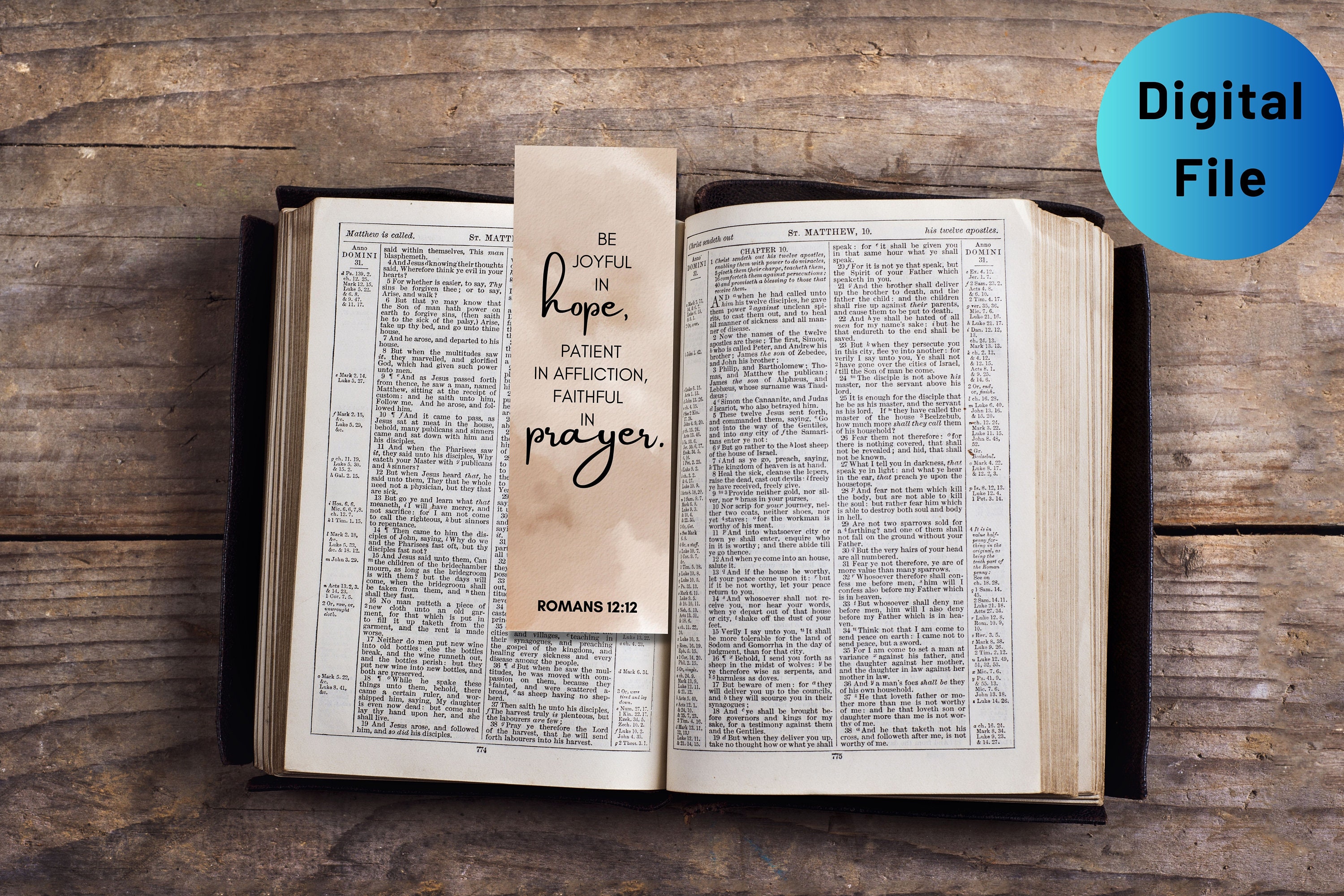 Printable Bible Verses Bookmarks Set of 12 Book Mark Scripture - Etsy