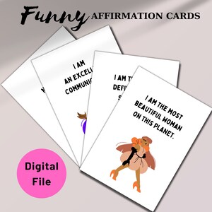 Funny Affirmation Cards for Badass Woman, a Set of 60 Sassy ...
