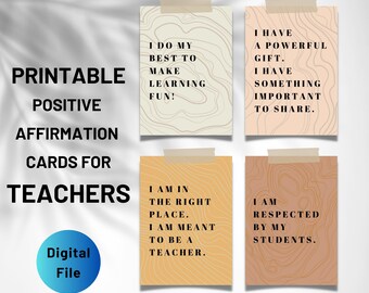Teacher Affirmation Cards, Positive Words of Encouragement for Teachers ...