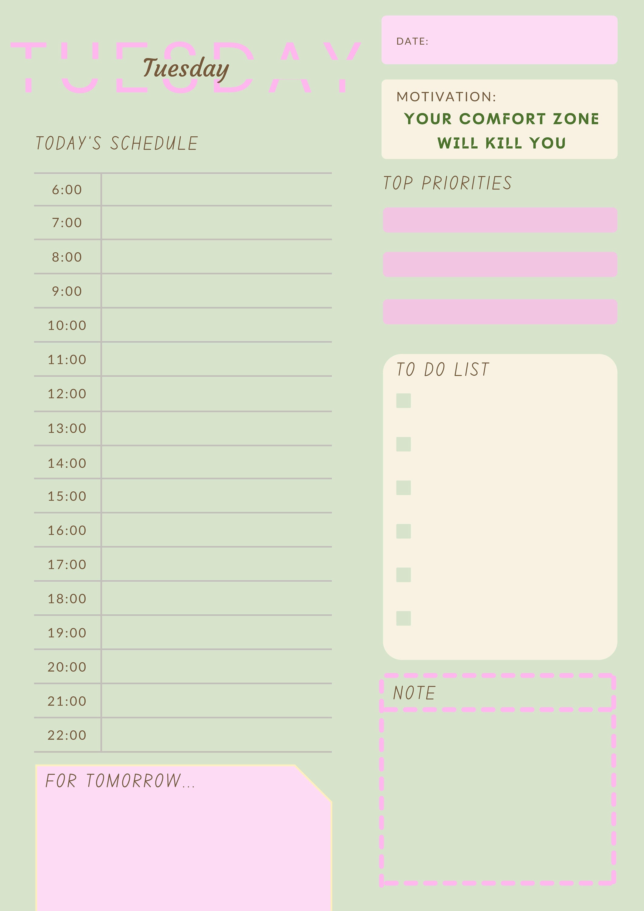 Daily Hourly Planner for the Week, Printable Planner, Keep Your Days ...