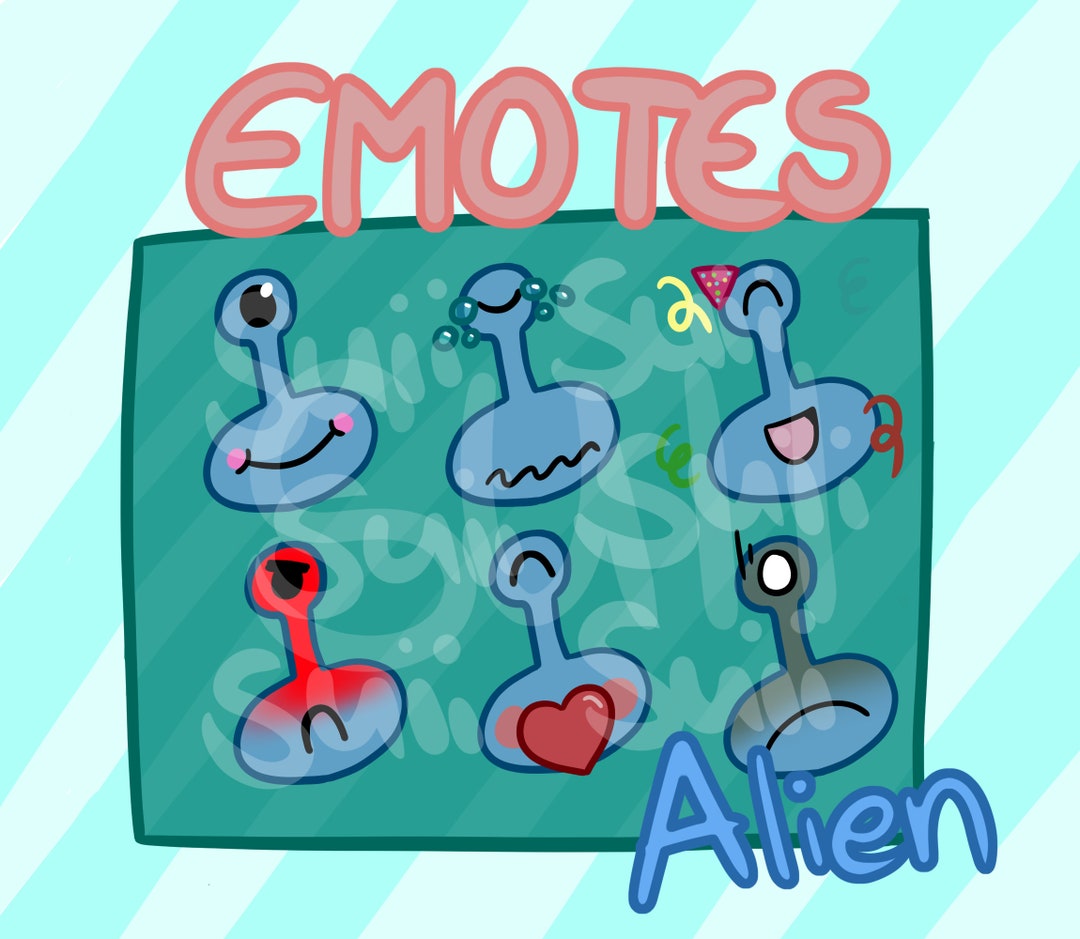 6 Emotes alien for Twitch - Etsy