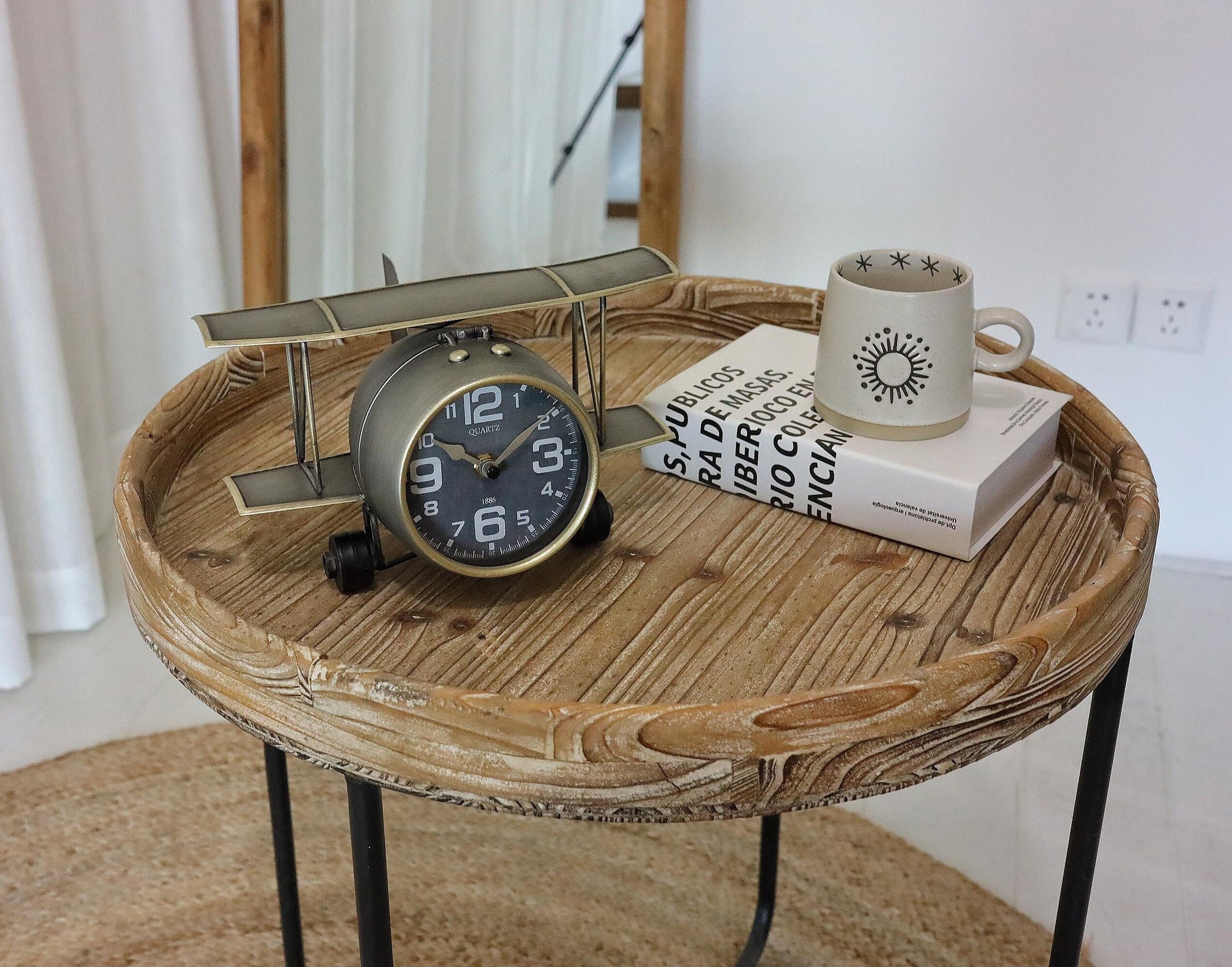 Airplane Metal Tabletop Clock Industrial Home Decor Accents - Etsy Canada