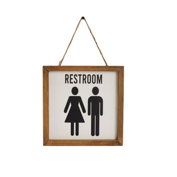 Decorative Bathroom Door Sign - Etsy