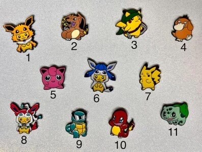 NEW Pokémon Metal Character Pins - Etsy
