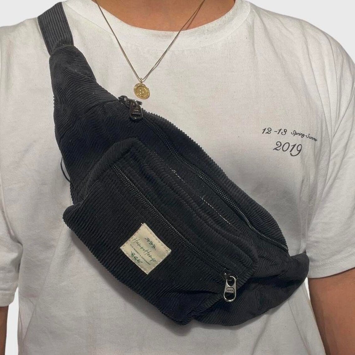 Bum Bag Fanny Pack Corduroy Hip Bag Festival Chest Bag - Etsy