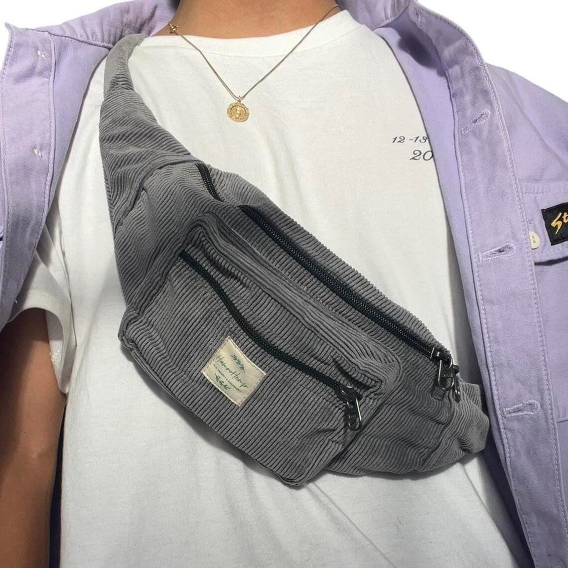 Bum Bag Fanny Pack Corduroy Hip Bag Festival Chest Bag - Etsy