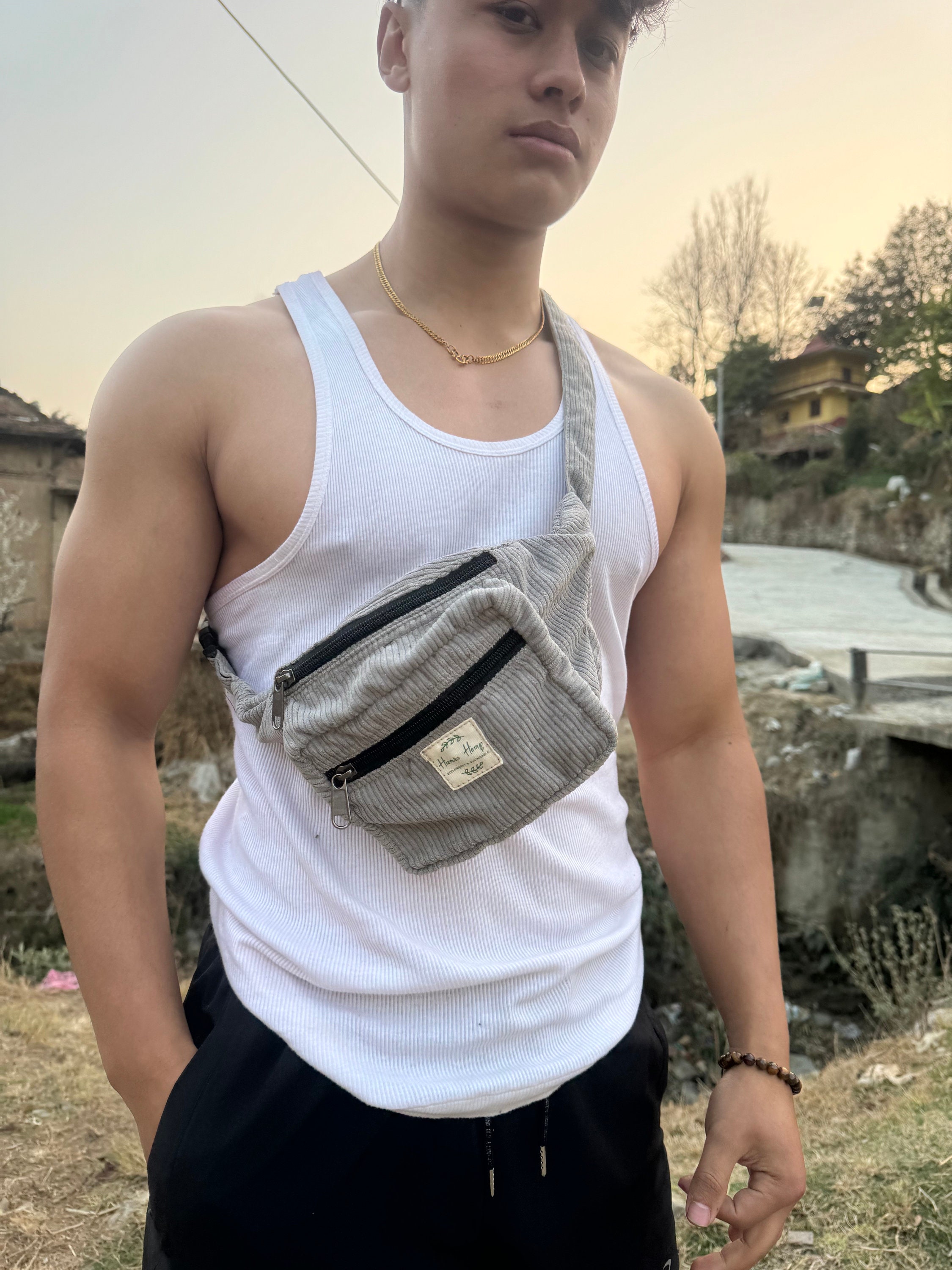 Bum Bag | Fanny Pack | Corduroy Hip Bag | Festival Chest Bag| Crossbody ...
