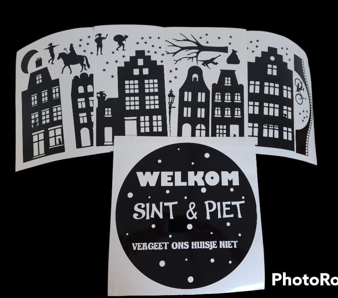 Window Sticker Sinthuisjes and Welcome Sint & Piet - Etsy