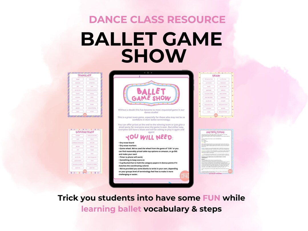 Ballet Game Show: Dance Class Vocabulary Activity (digital Download) - Etsy