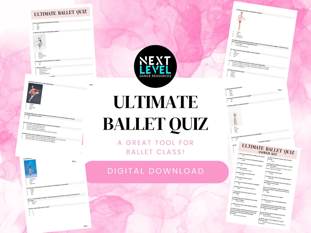 BALLET TEACHERS! Ballet Dance Quiz: Enhance Vocabulary With Fun ...