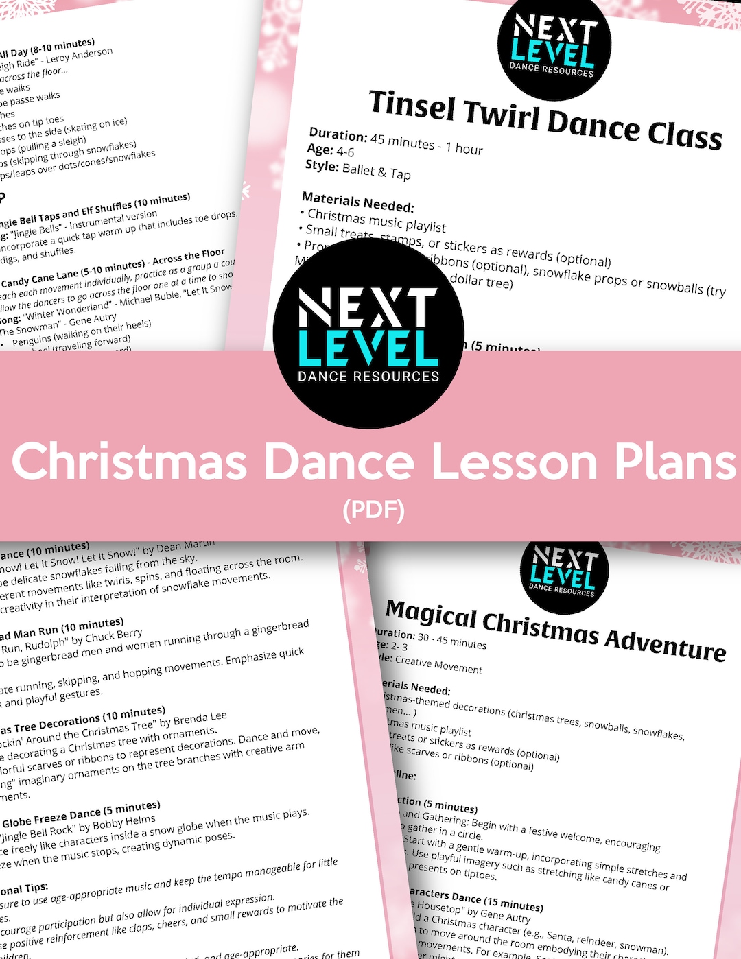 Dance Lesson Plan Bundle for Ages 4-6 and 2-3 - Spark the Magic of ...
