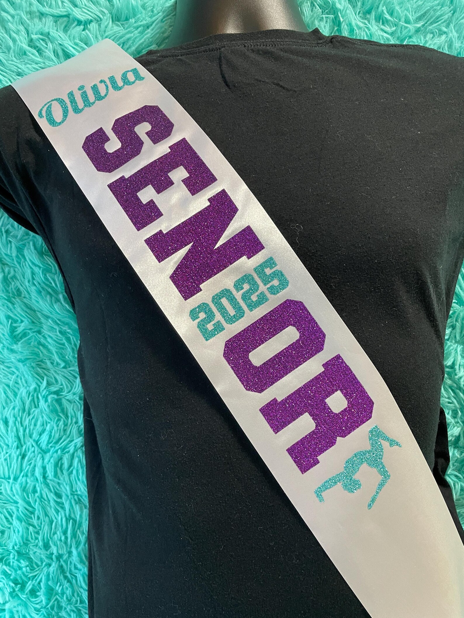 WHITE Custom Senior Sash, Personalized, Graduation Sash, Senior Night ...