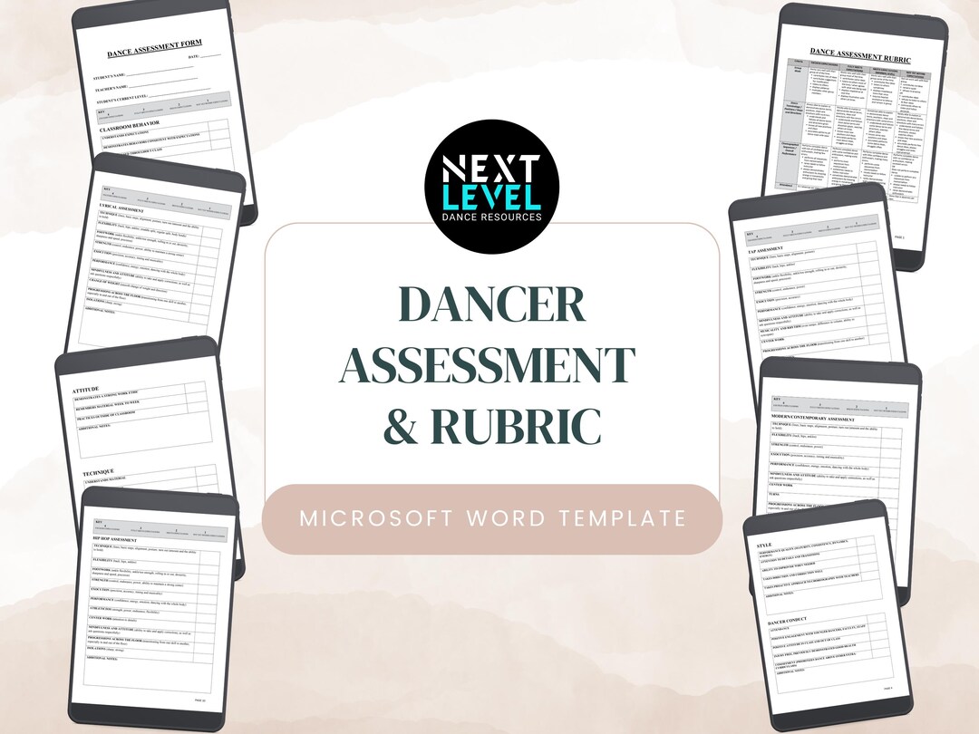 DANCE TEACHERS! Dancer Student Assessment Form, Printable, Dance Rubric ...