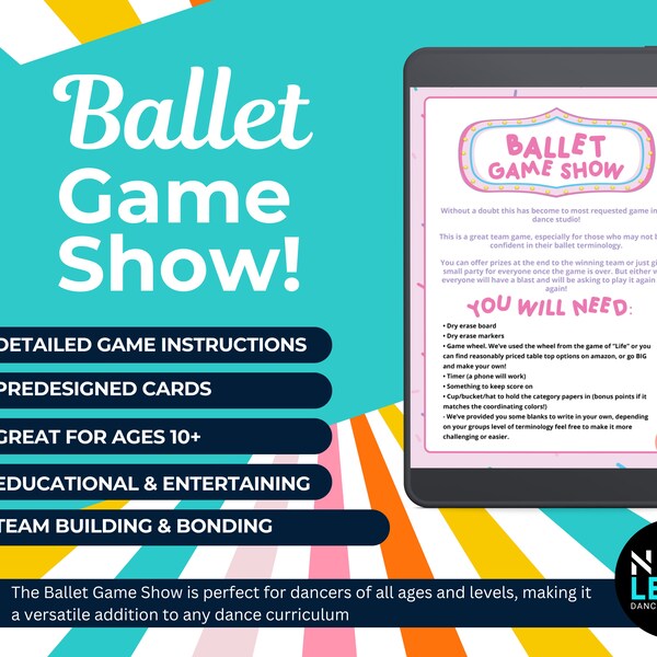Ballet, Tap, Dance Class Practice Sheet, Color and BW Options ...