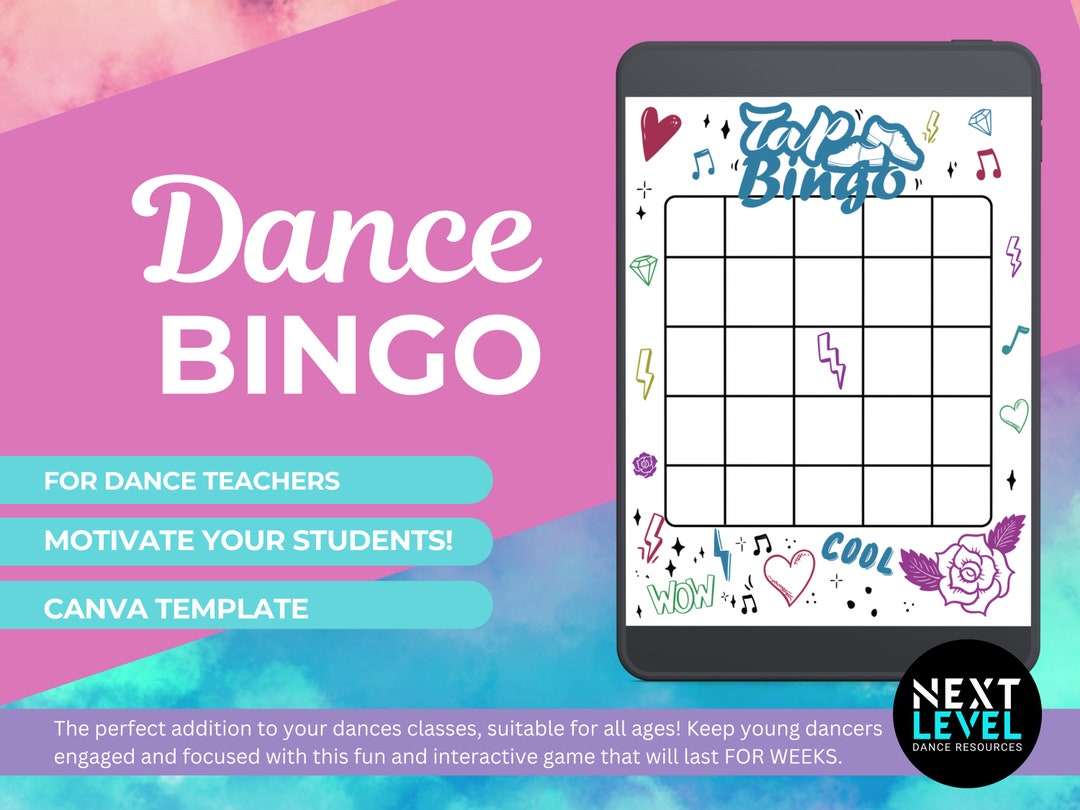 Bingo Game for Dance Class Engagement for All Ages - Digital Canva ...