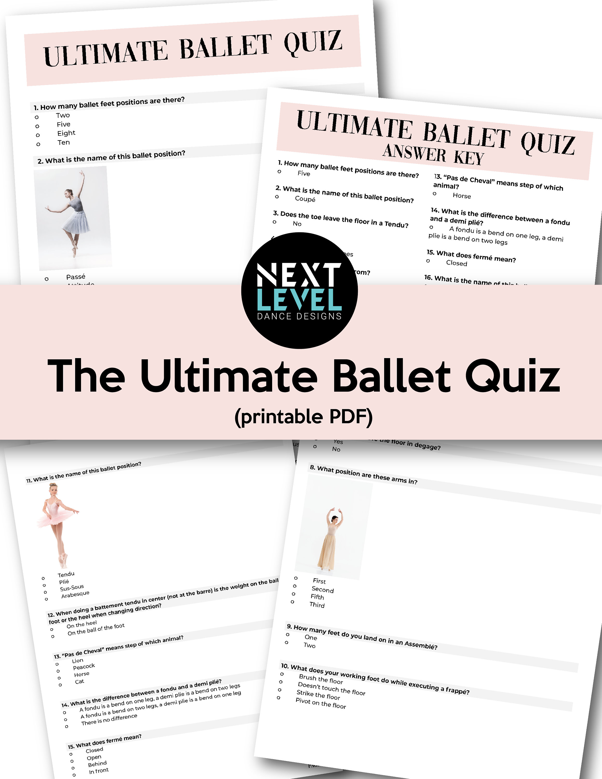 Ballet Dance Quiz: Enhance Vocabulary With Fun Printable Digital ...