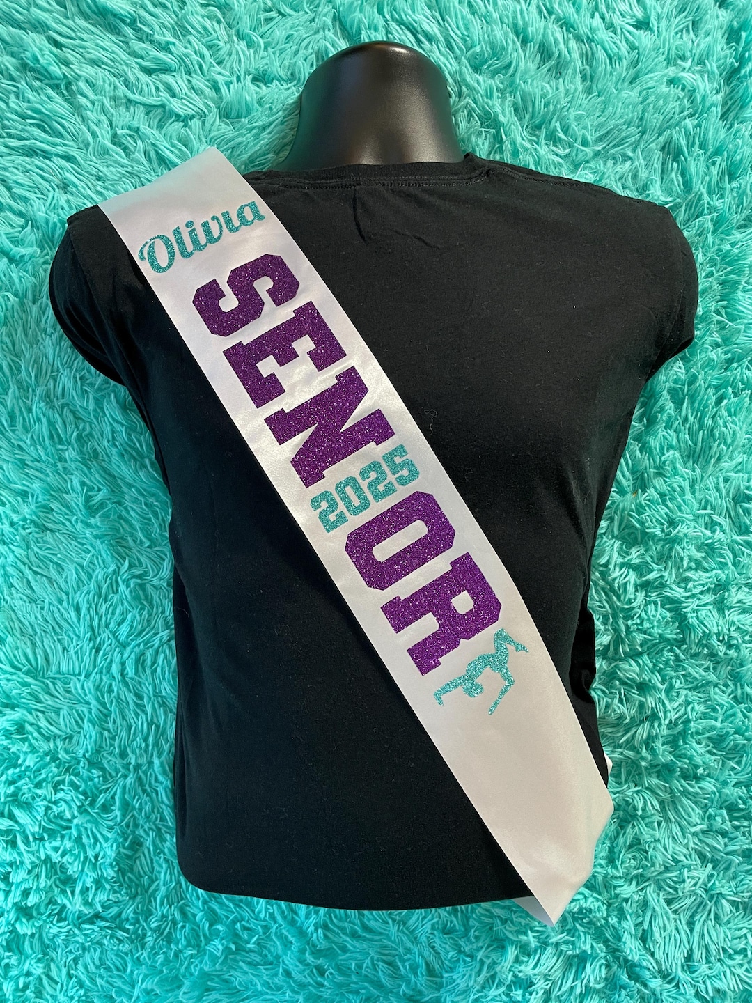 WHITE Custom Senior Sash, Personalized, Graduation Sash, Senior Night ...