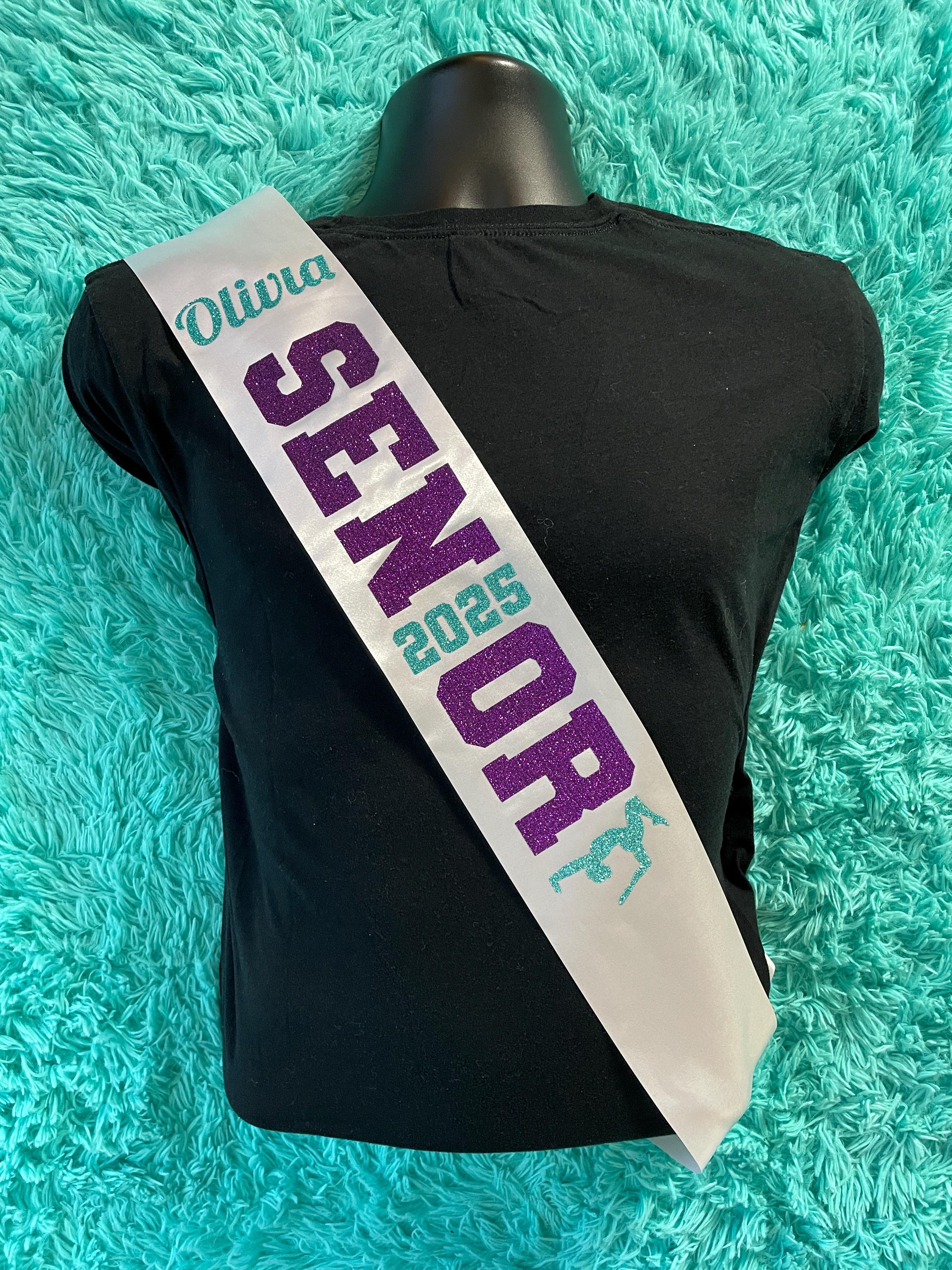 WHITE Custom Senior Sash, Personalized, Graduation Sash, Senior Night ...