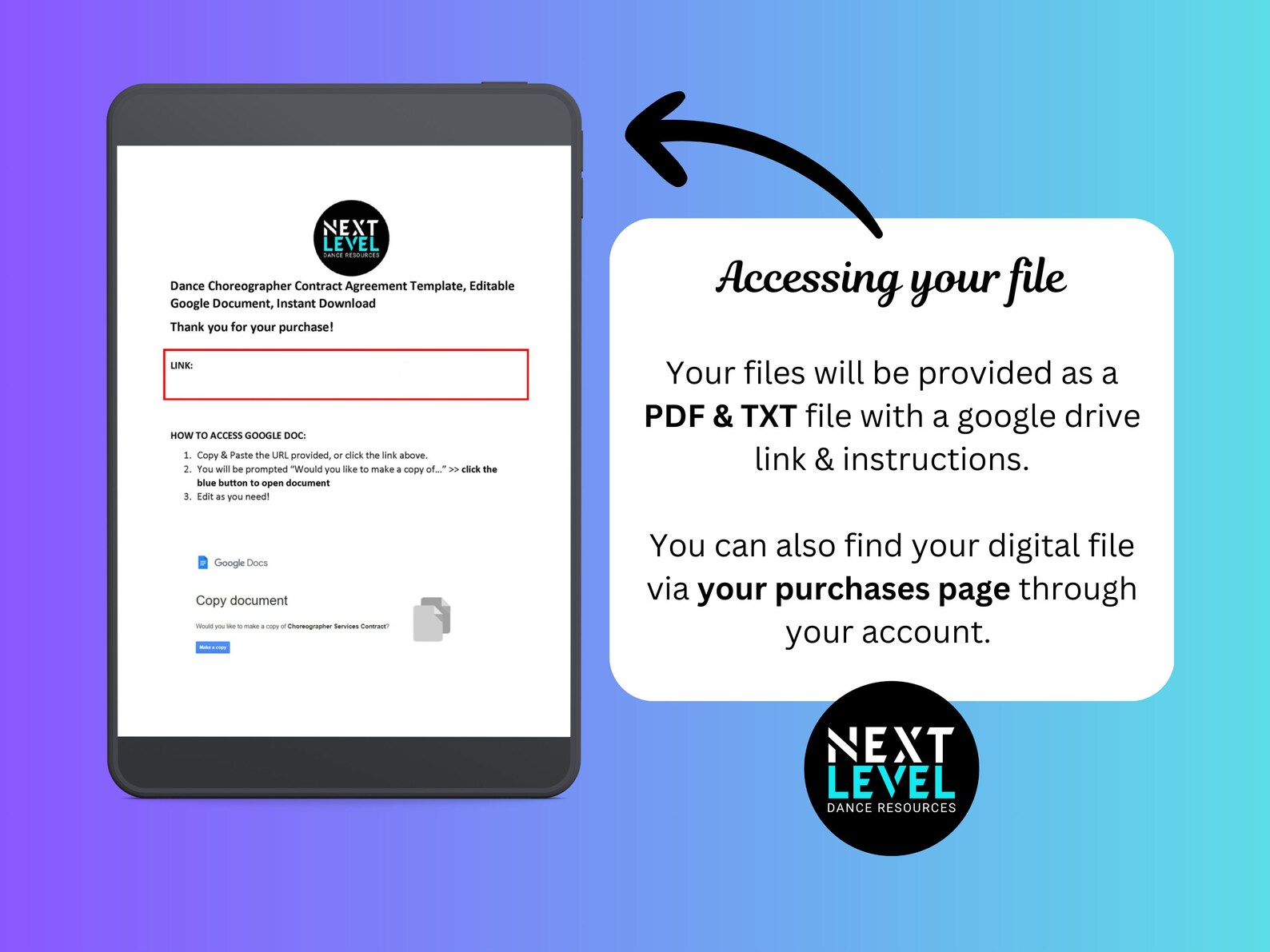 Comprehensive Dance Choreographer Contract Agreement Template, Editable Google Document, Instant ...
