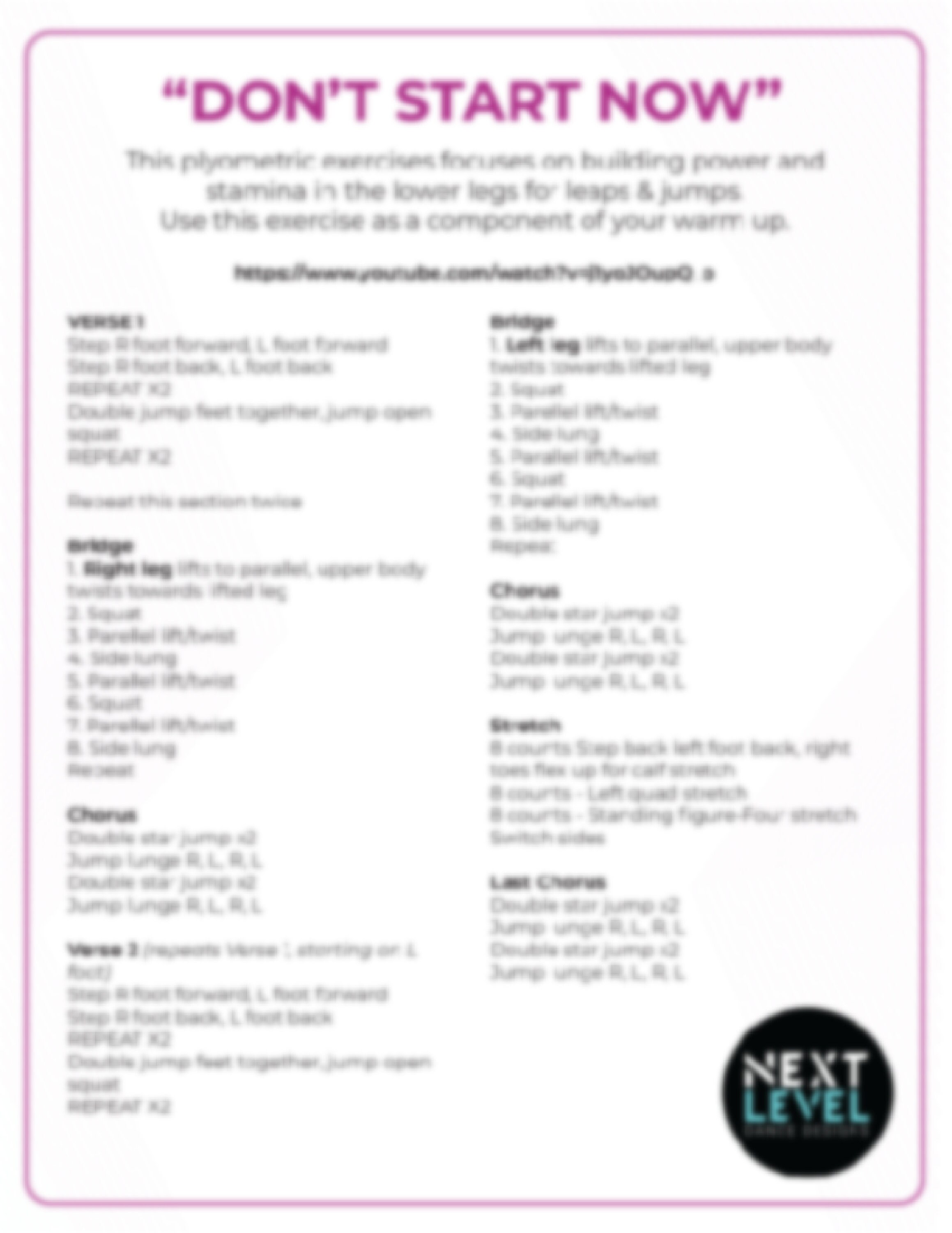Dynamic Dance Warm-up Set to "don't Start Now" - Energize Your Class ...